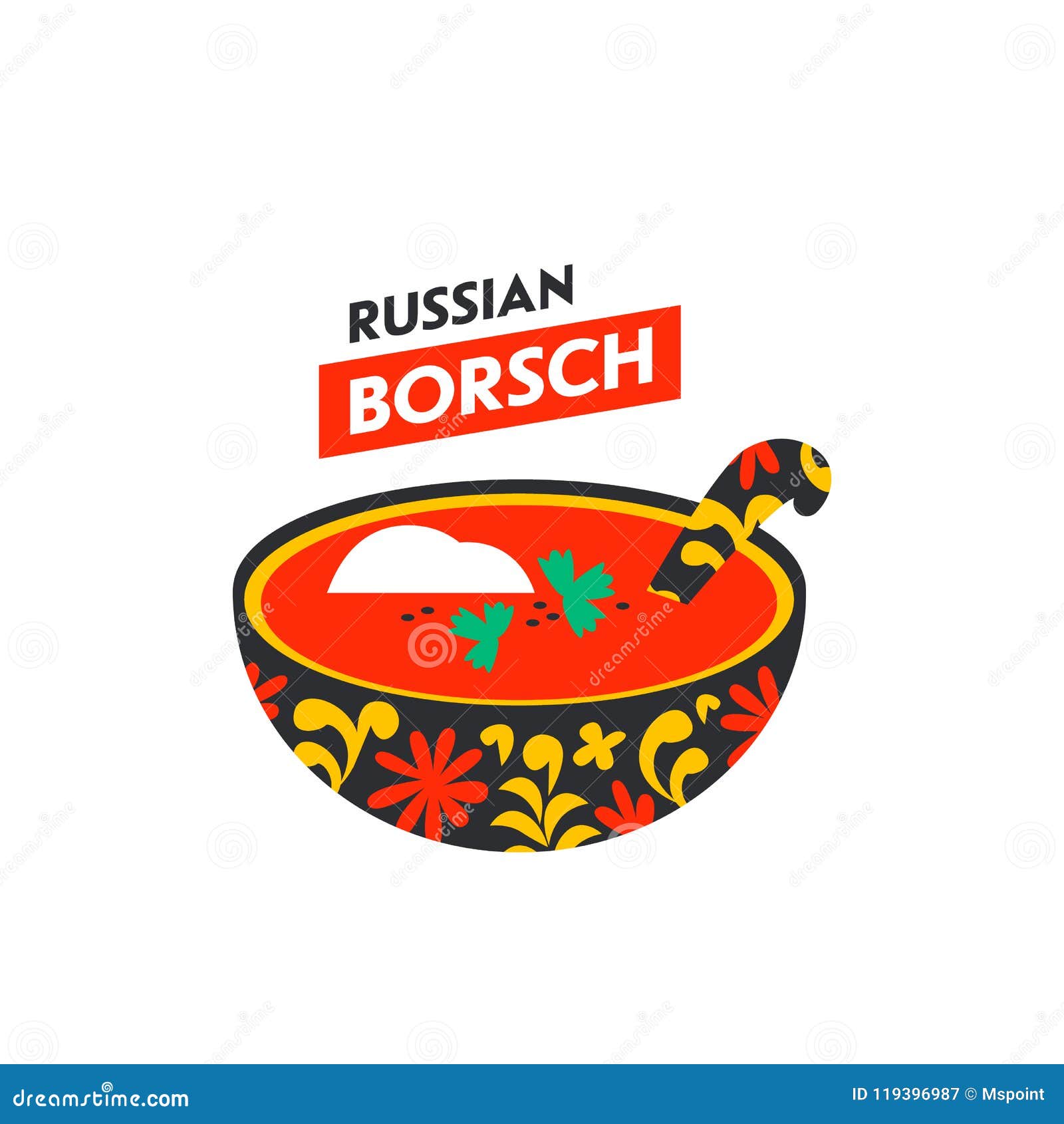 Russian Speciality Soup Borsch. Beetroot Borscht. Russian Special Menu ...