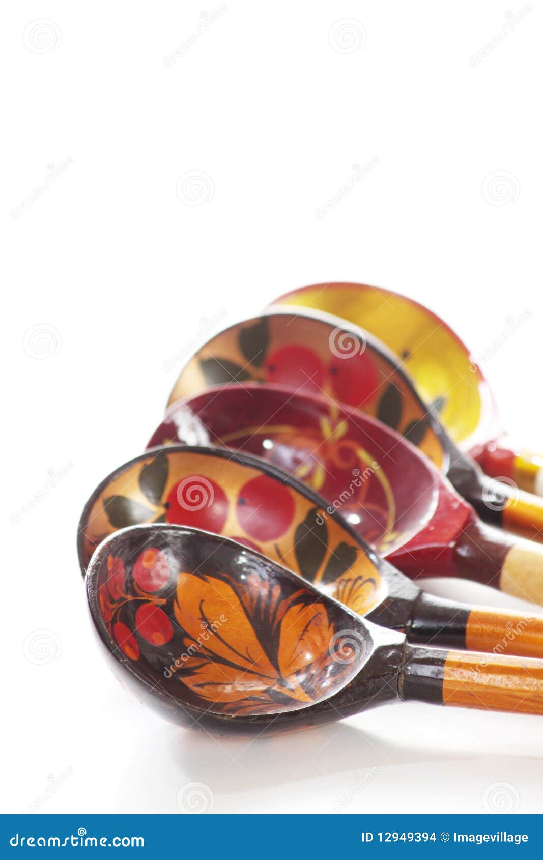 Russian spoons stock photo. Image of paint, cook, folk - 12949394