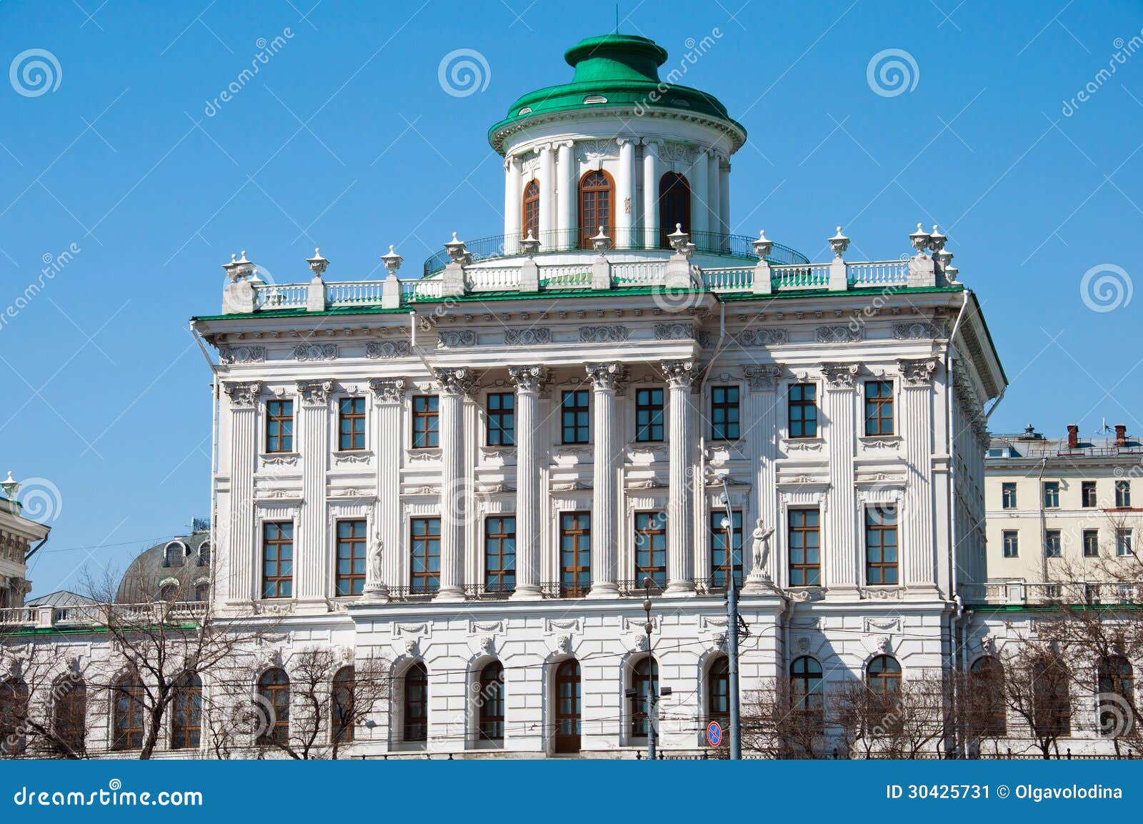 Russian State Library in Moscow. 18th Century, Landmark Stock Image ...