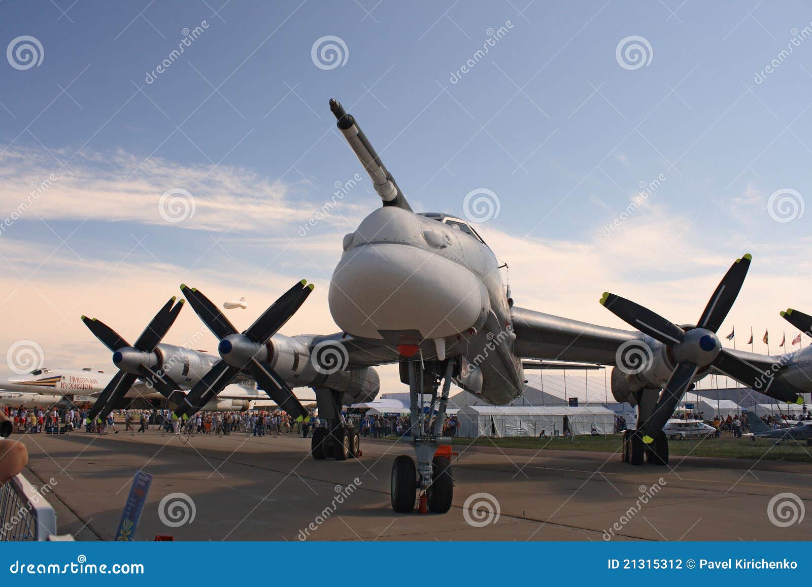 A Russian Strategic Bomber Tu-95 Editorial Photography - Image of show ...