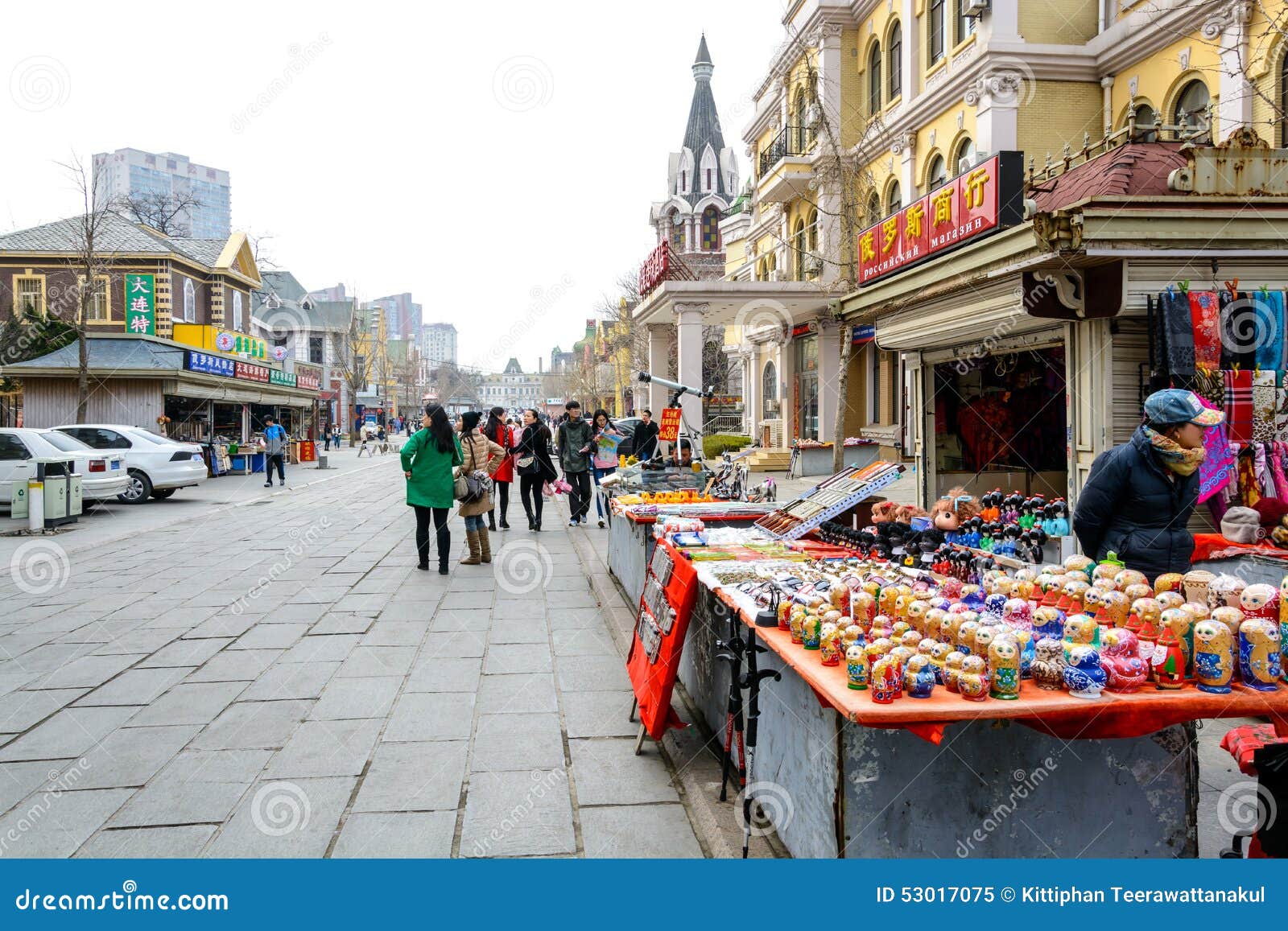 Russian Street and Architecture in Dalian,China Editorial Image - Image ...