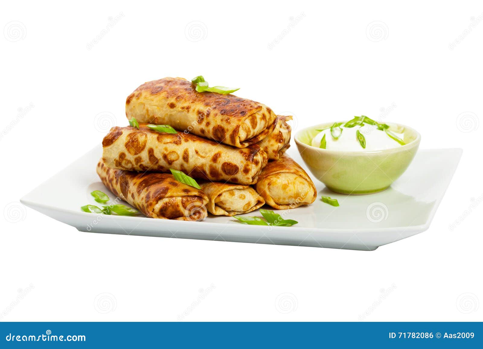 Russian Stuffed Blintzes stock photo. Image of crepes - 71782086