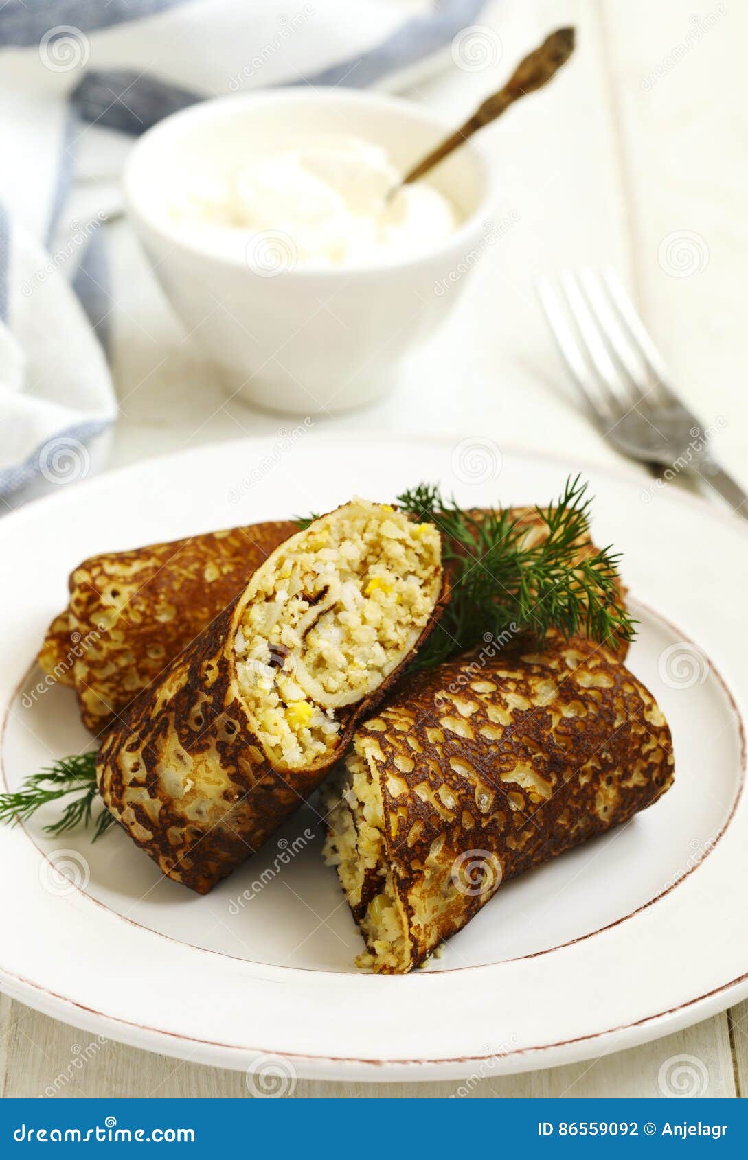 Russian Stuffed Blintzes Stock Photography | CartoonDealer.com #82801802