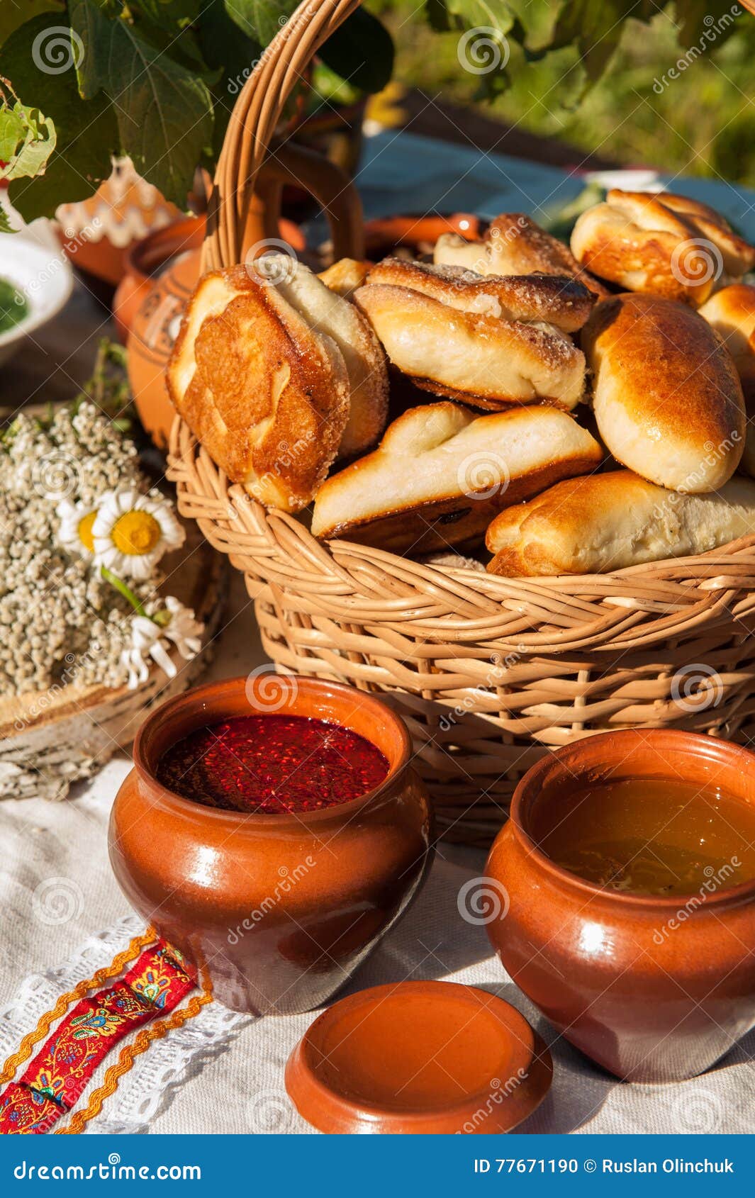 Russian table with food stock photo. Image of fresh, borscht - 77671190