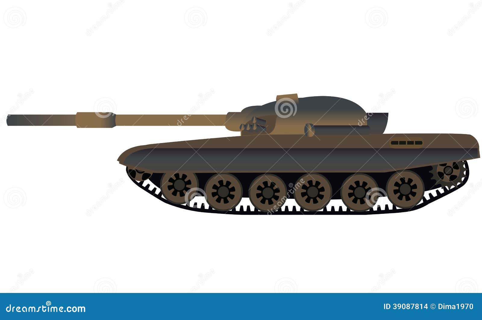 Russian Tank T-72 Side View Stock Vector - Illustration of conflict ...