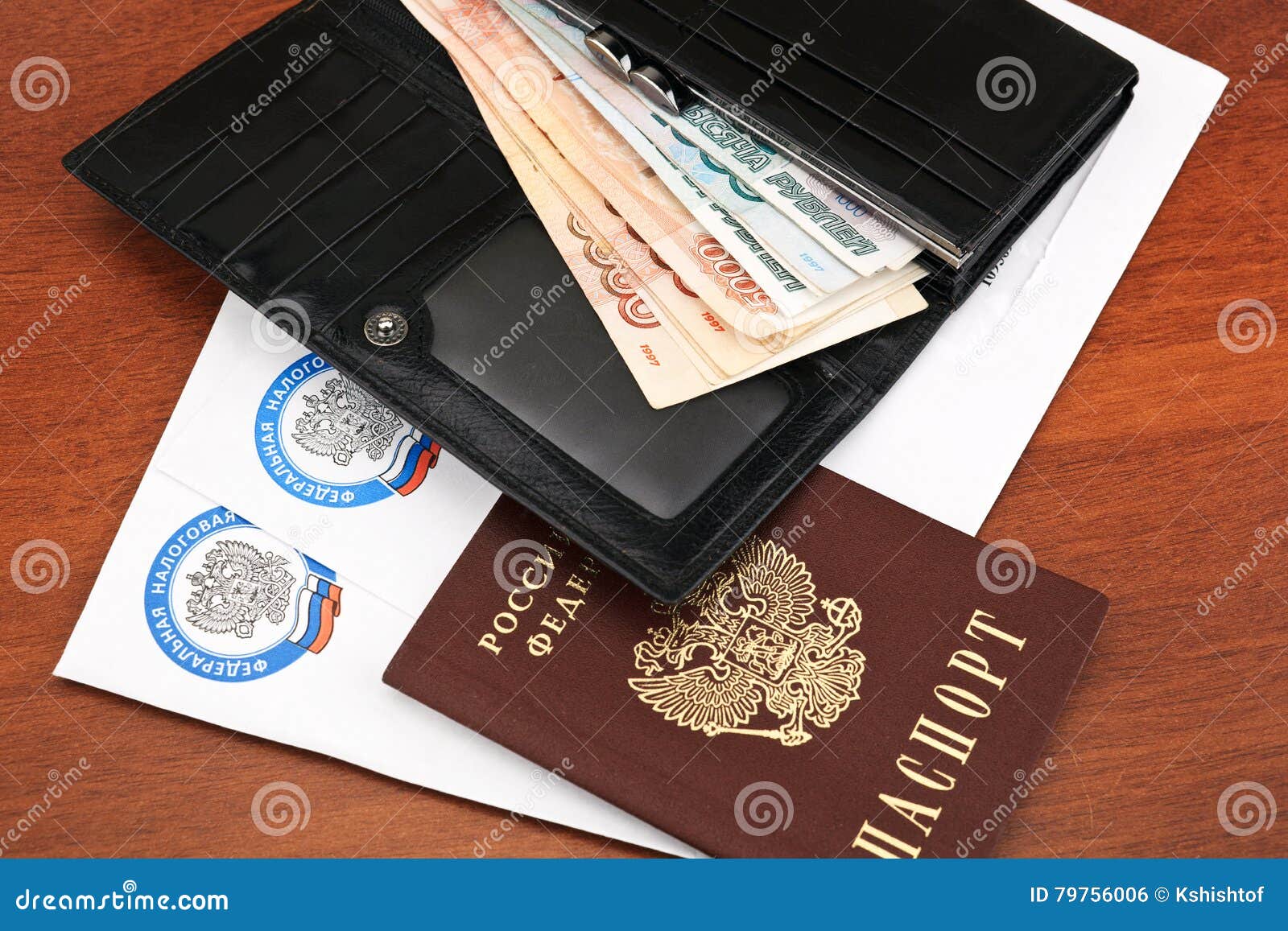 Russian Tax Documents and Money Stock Photo - Image of open, refund ...