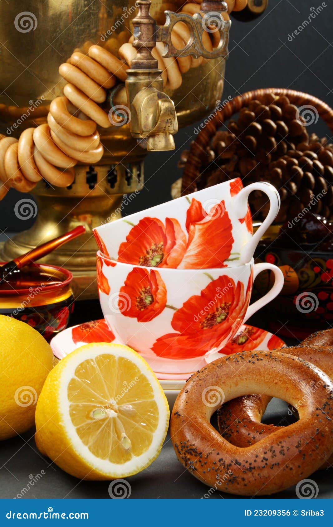 Russian tea. stock photo. Image of boiled, bagels, traditions - 23209356