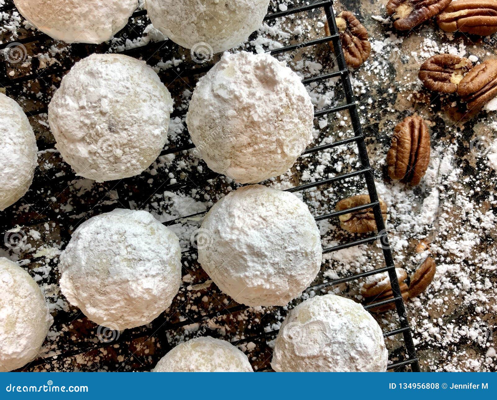 Russian tea cakes stock photo. Image of food, treat - 134956808