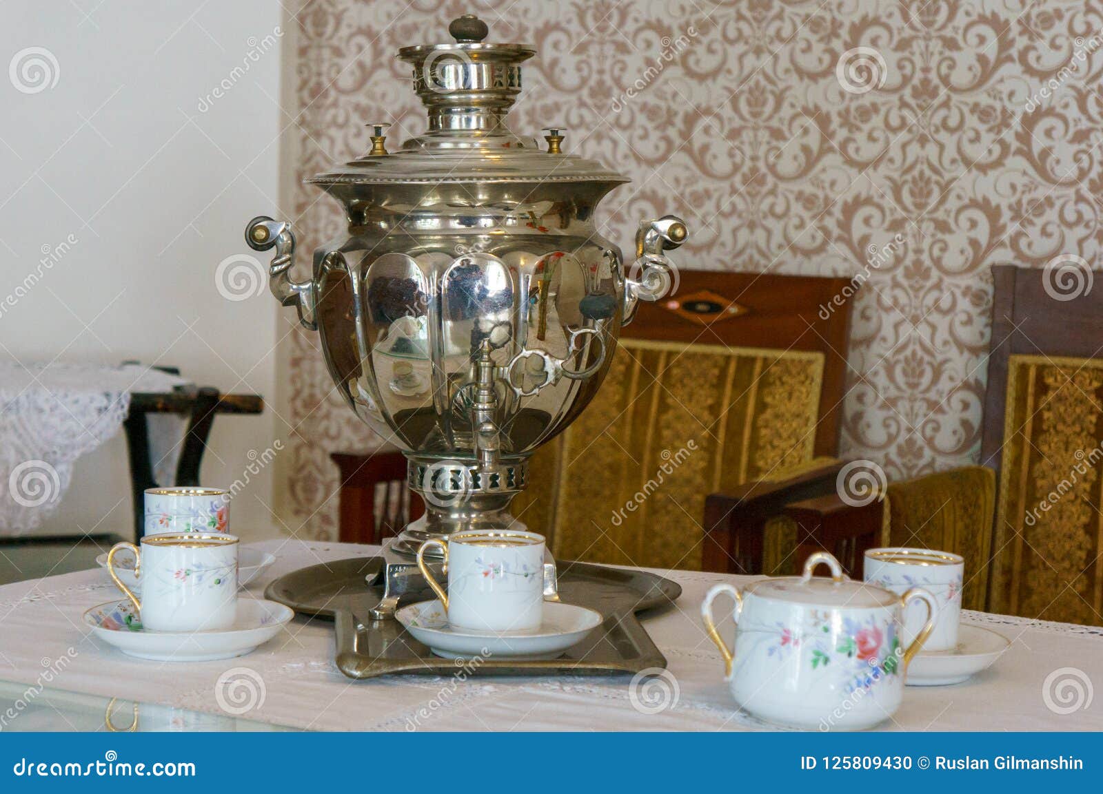 Russian Tea Samovar Concept Traditional Russian Culture Object Samovar ...