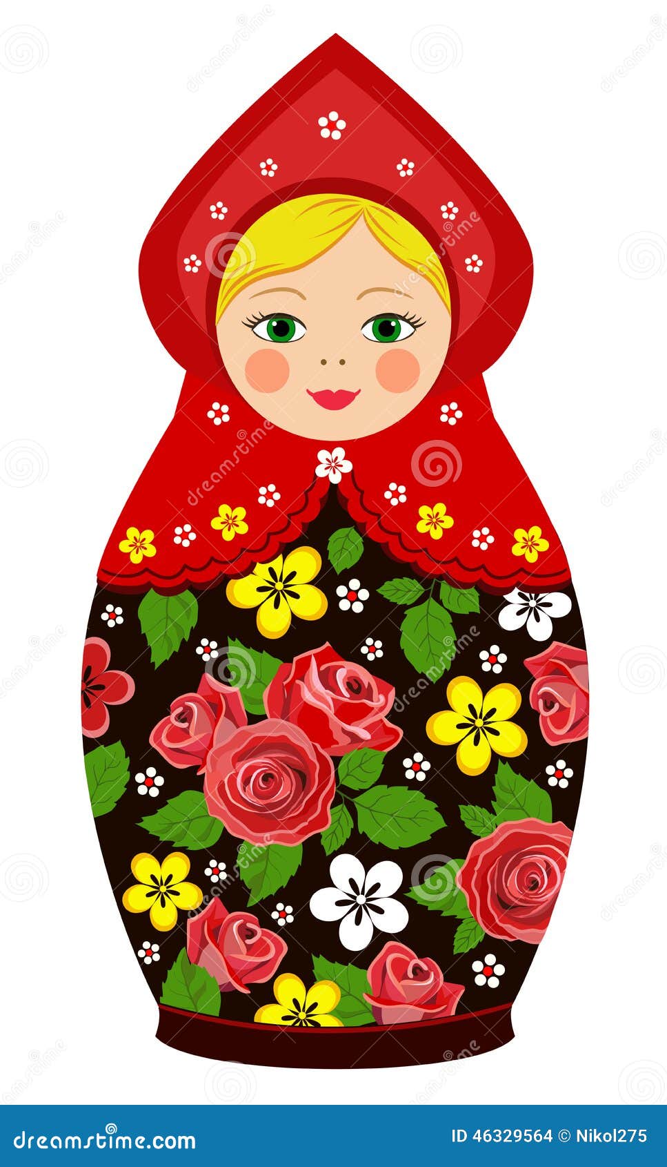 Matryoshka Dolls Cartoon Vector | CartoonDealer.com #23449955