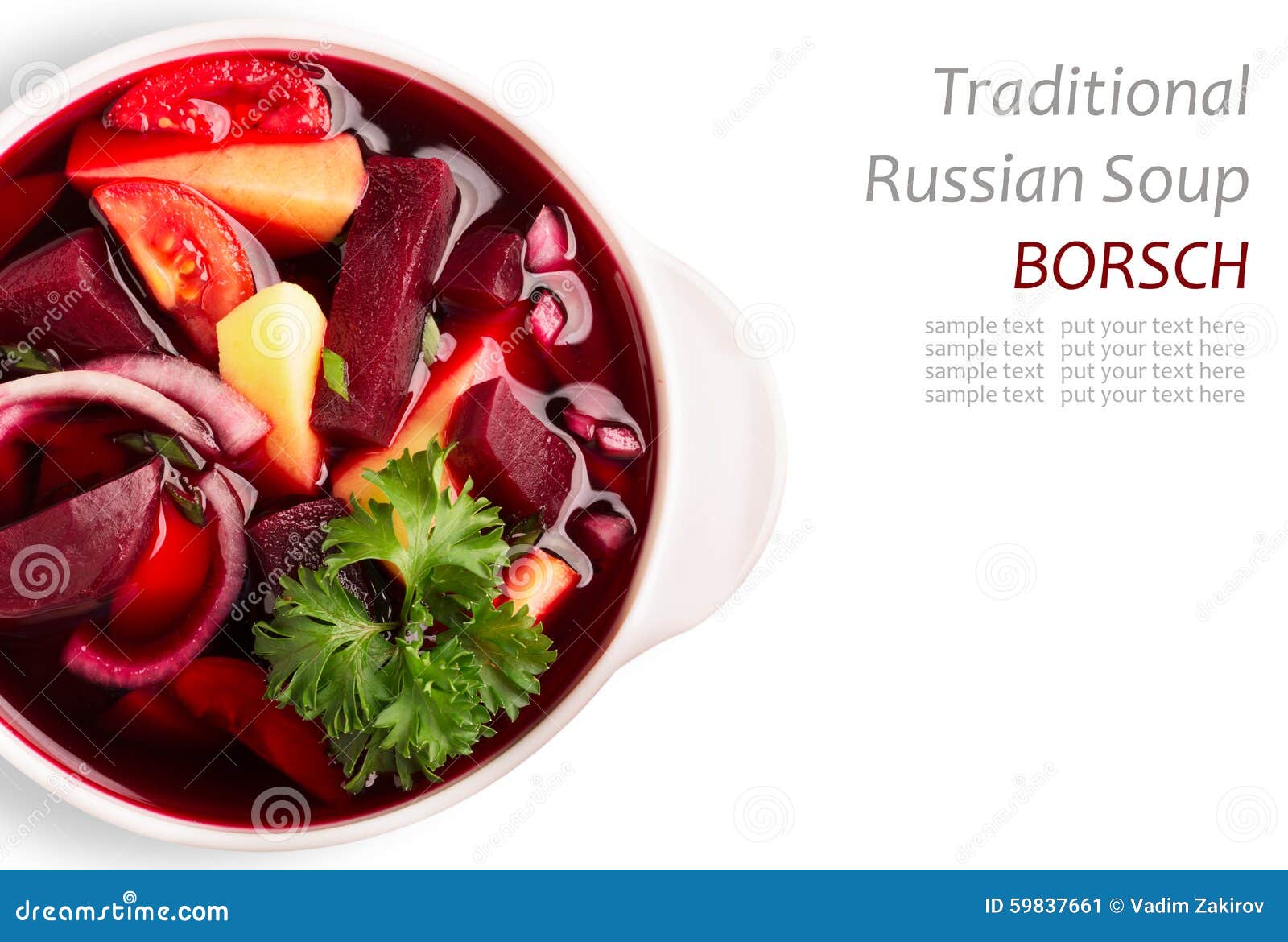 Russian Traditional Borsch Soup Stock Image - Image of cuisine, parsley ...