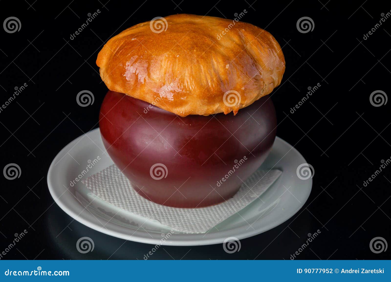 Russian Traditional Dish - Potatoes in a Pot Stock Photo - Image of ...