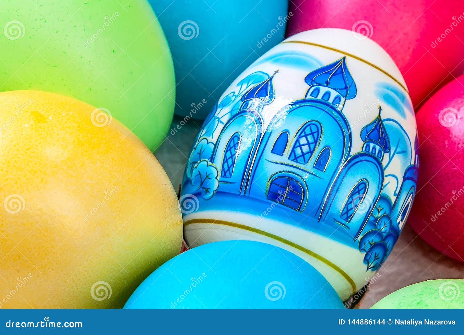 Russian Traditional Easter Eggs Stock Photo - Image of variety, eggs ...