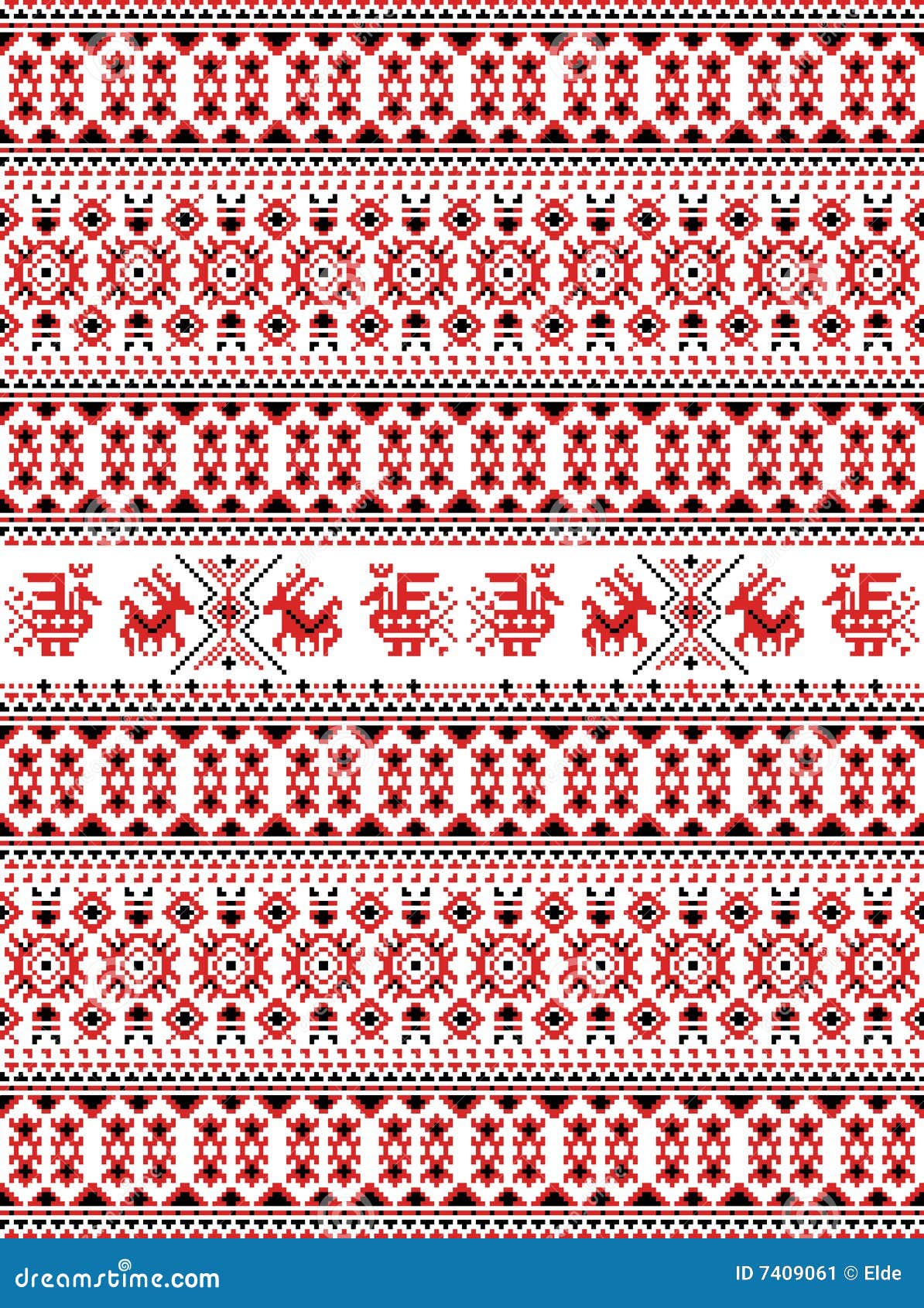 The Russian Traditional Embroidery Stock Vector - Illustration of ...