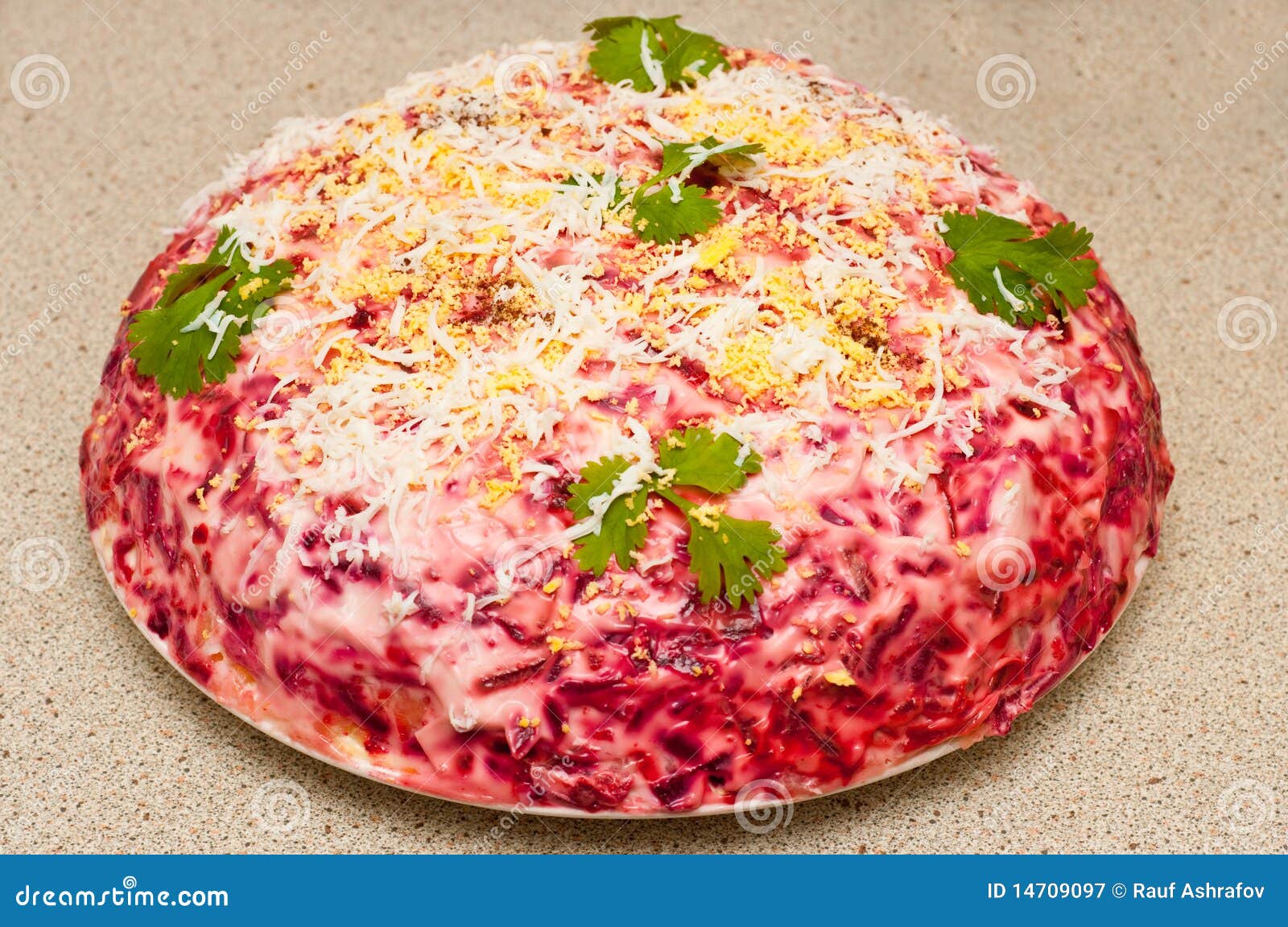 Russian Traditional Fish Salad Stock Image - Image of russian ...