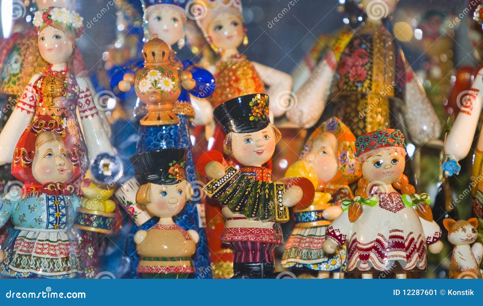 Russian Traditional National Toys Stock Image - Image of samovar, shop ...