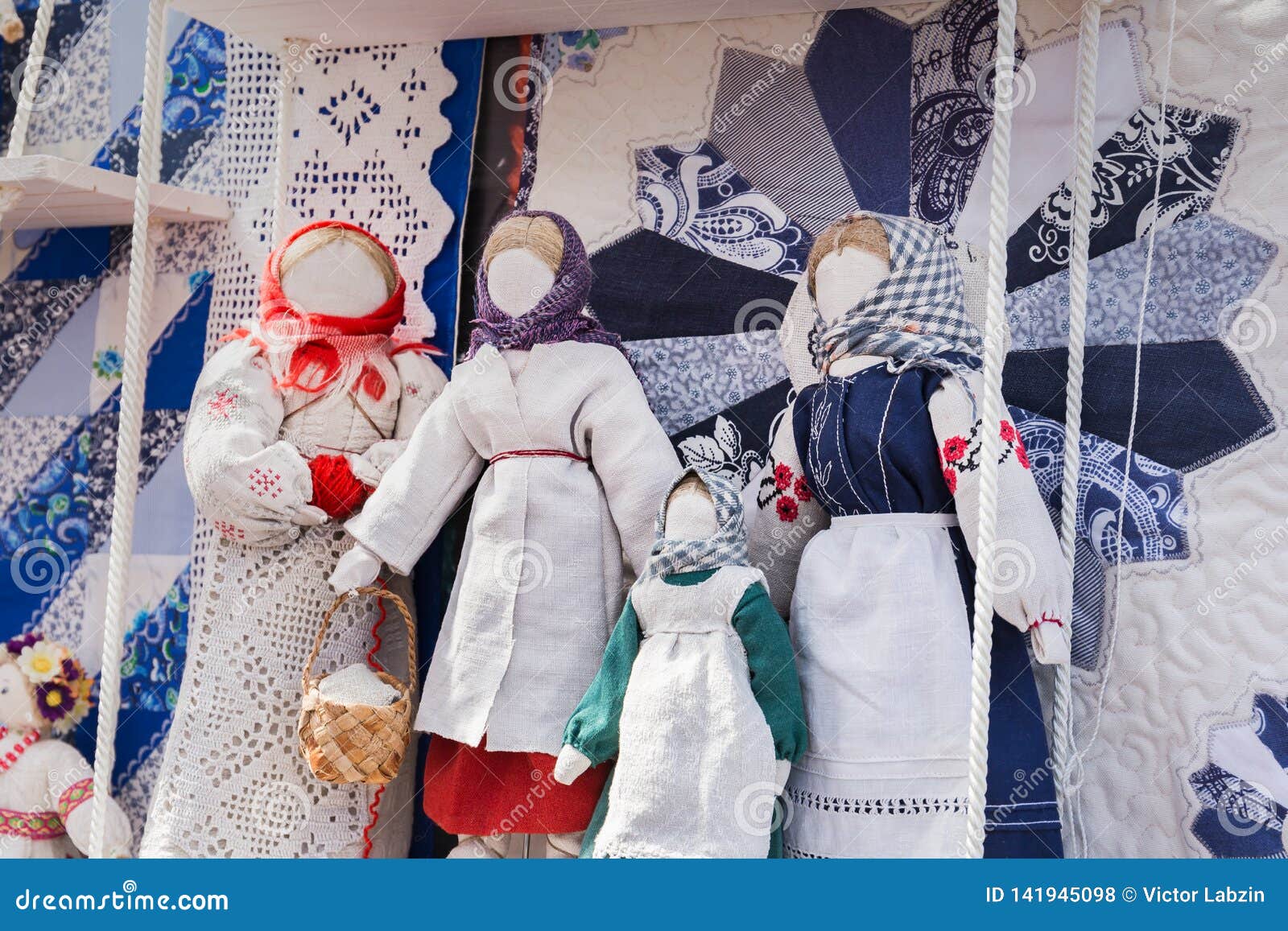 Russian Rag Dolls in Ethnic Style Editorial Stock Photo - Image of ...