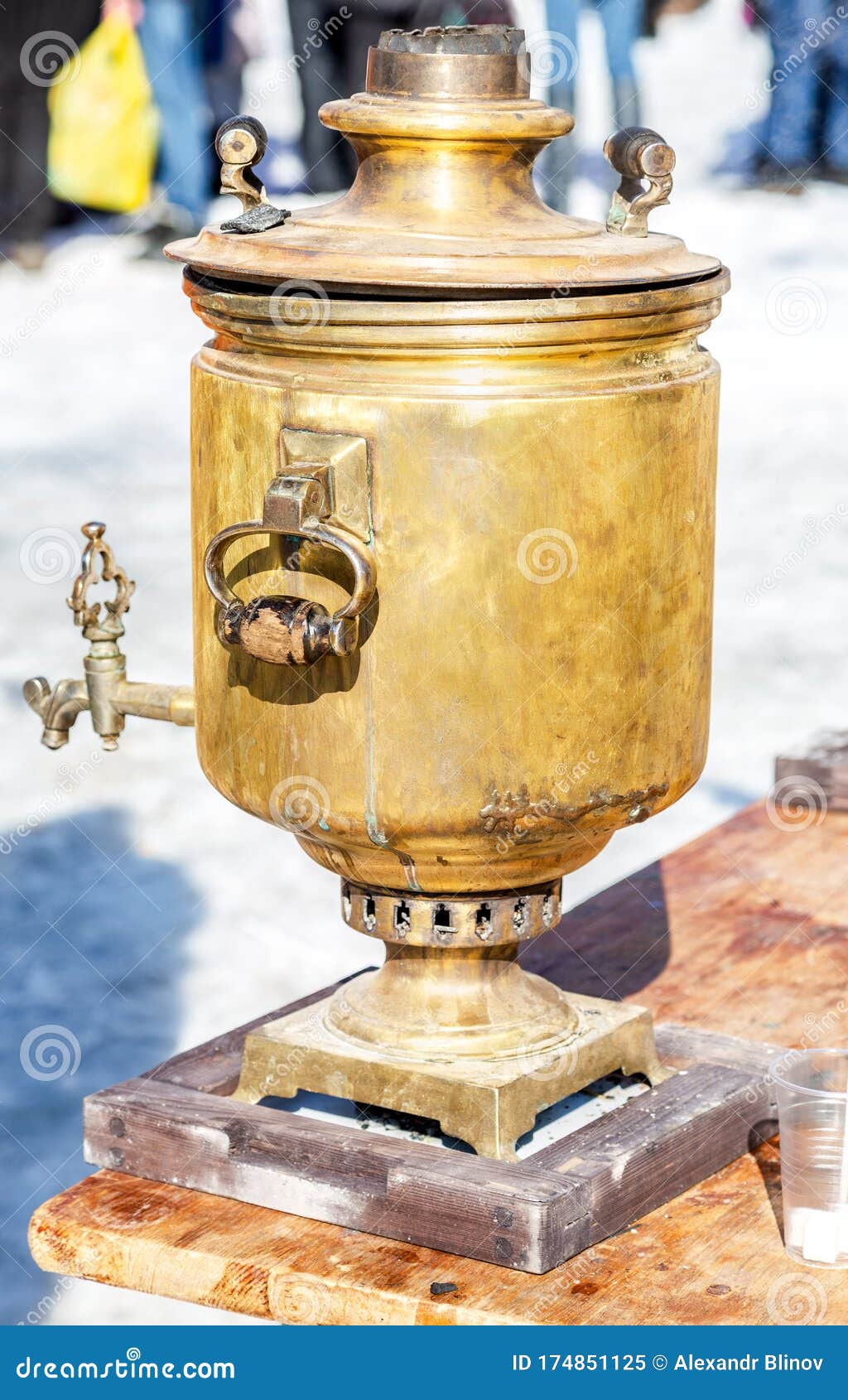 Russian Traditional Samovar for Tea Ceremony Stock Image - Image of ...
