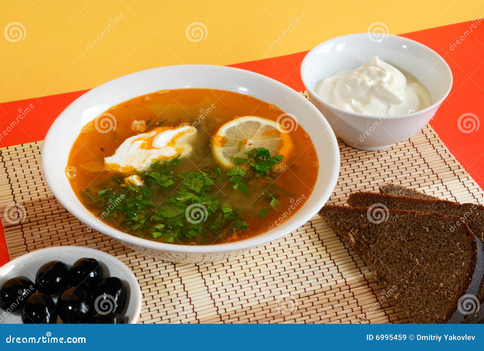 Russian Traditional Soup - Solyanka Stock Image - Image of lemon, lunch ...