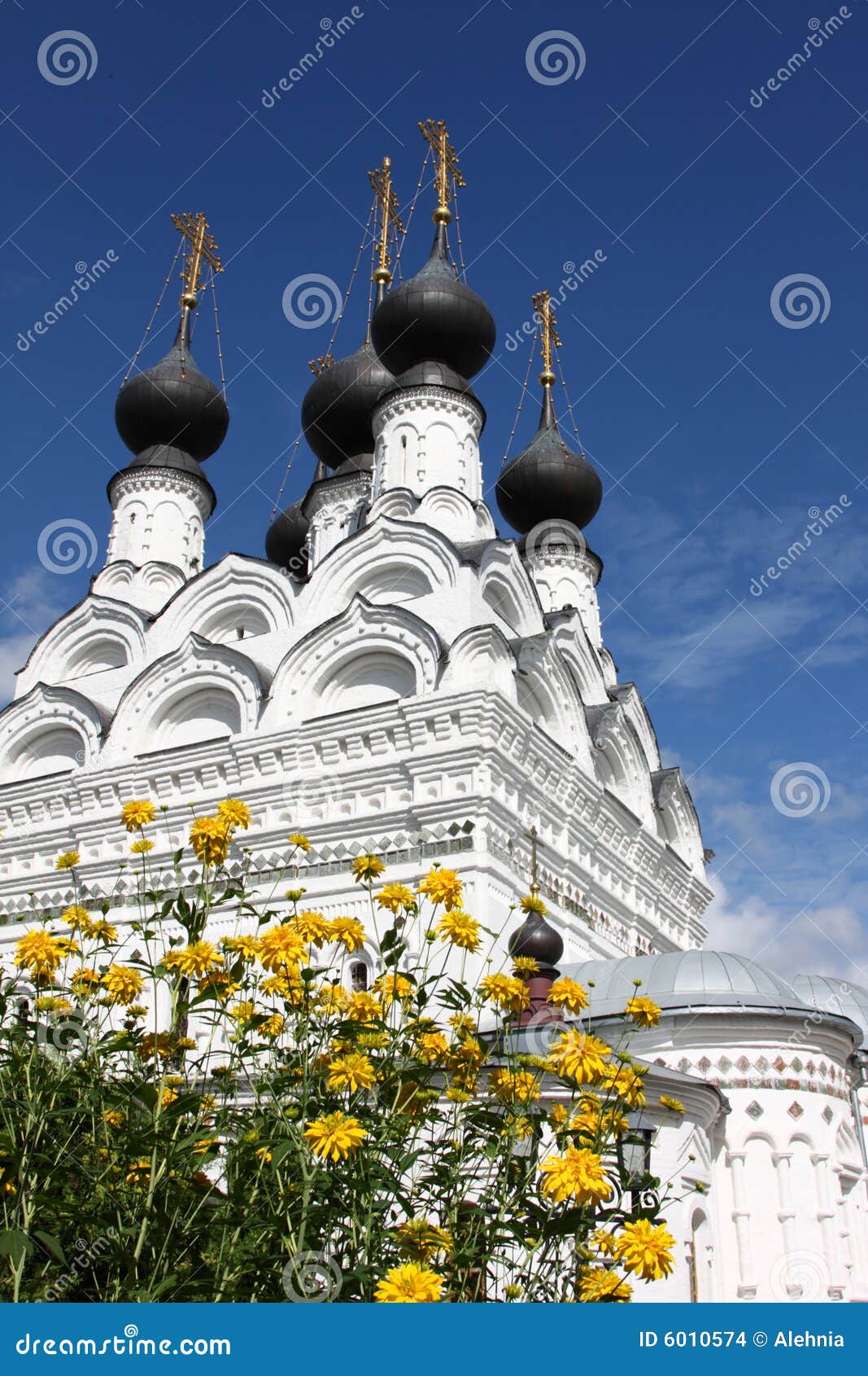 Russian Traditonal Medieval Monastery Stock Photo - Image of clouds ...