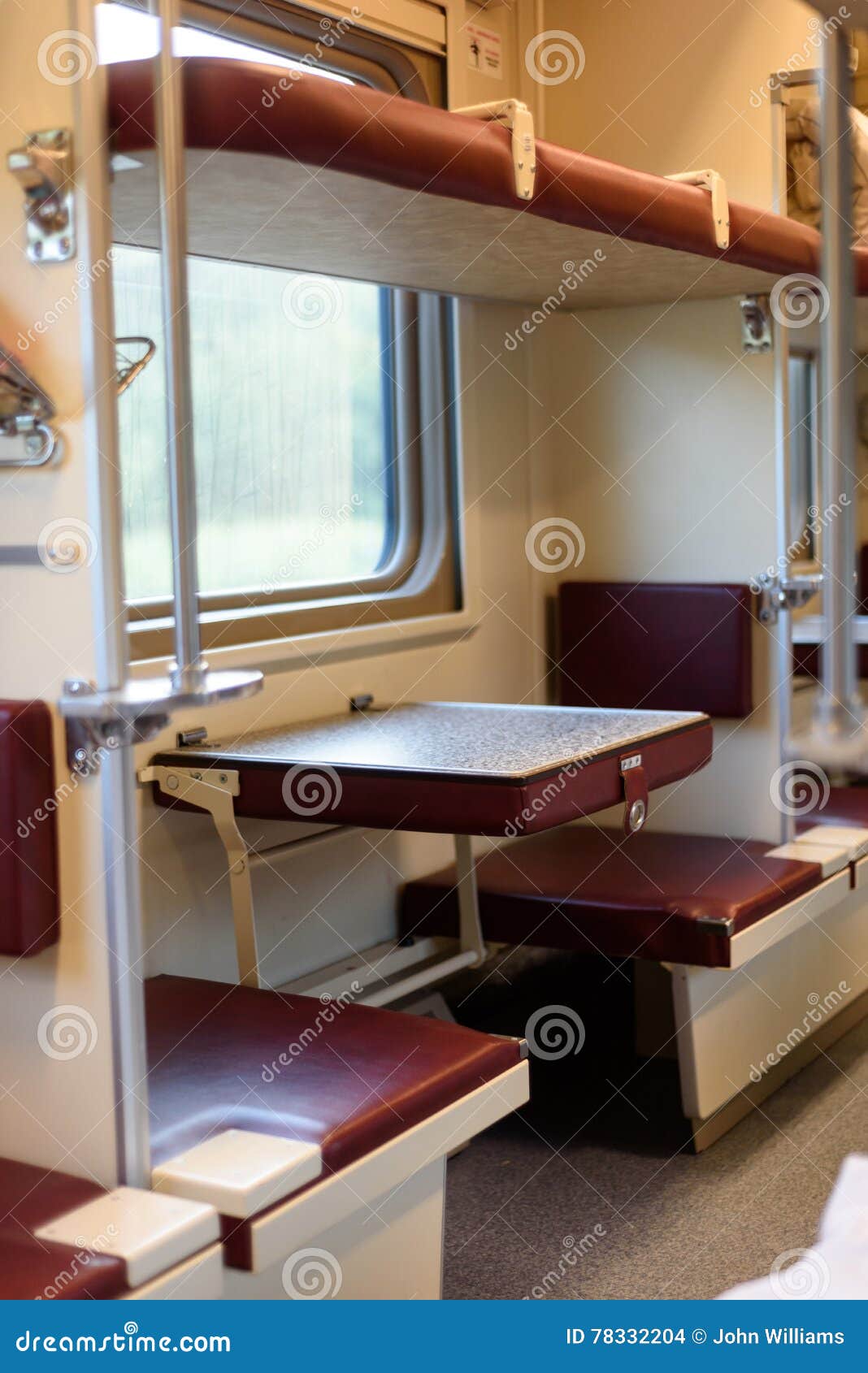 Russian Train Interior and Seating Stock Photo - Image of compartment ...