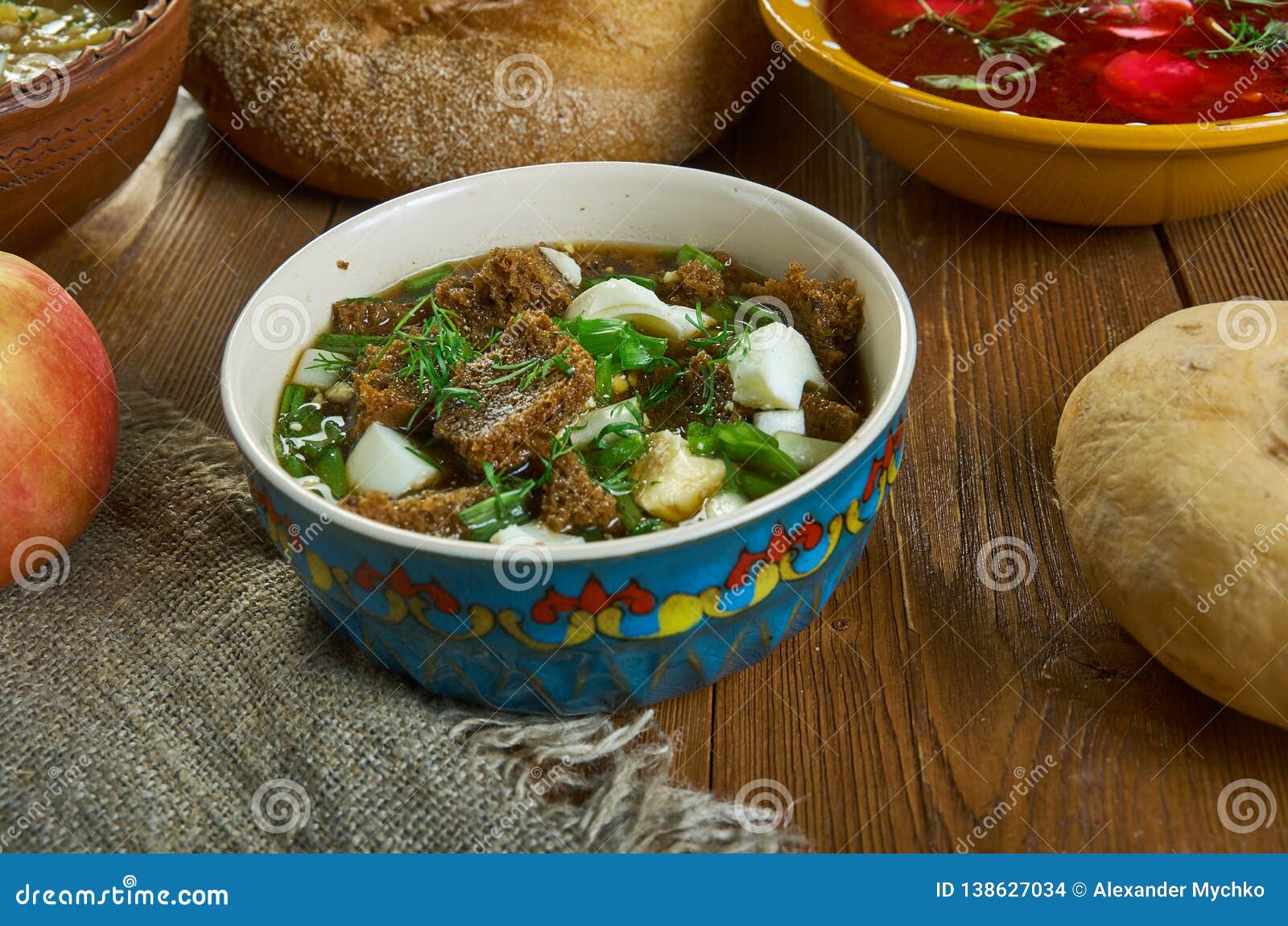 Russian Turya stock photo. Image of vegetable, fresh - 138627034