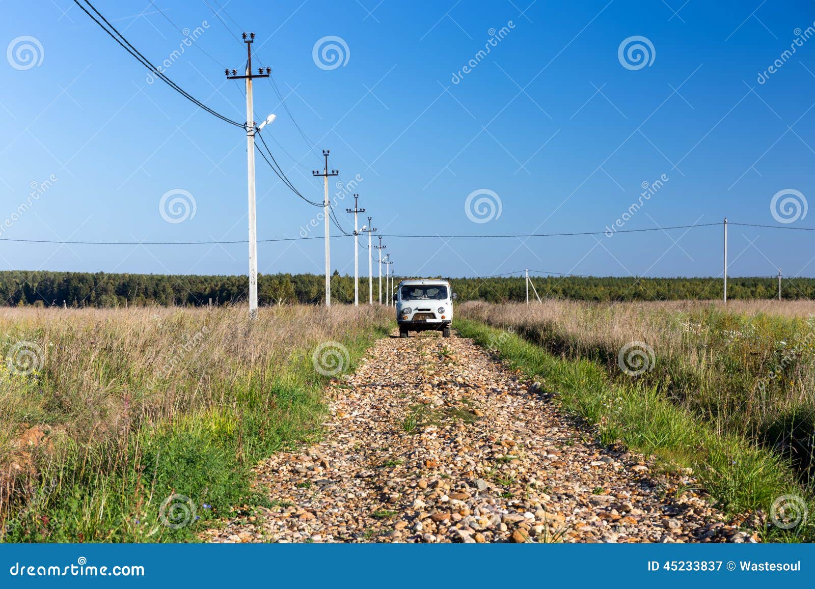 Russian van stock image. Image of land, forest, russia - 45233837