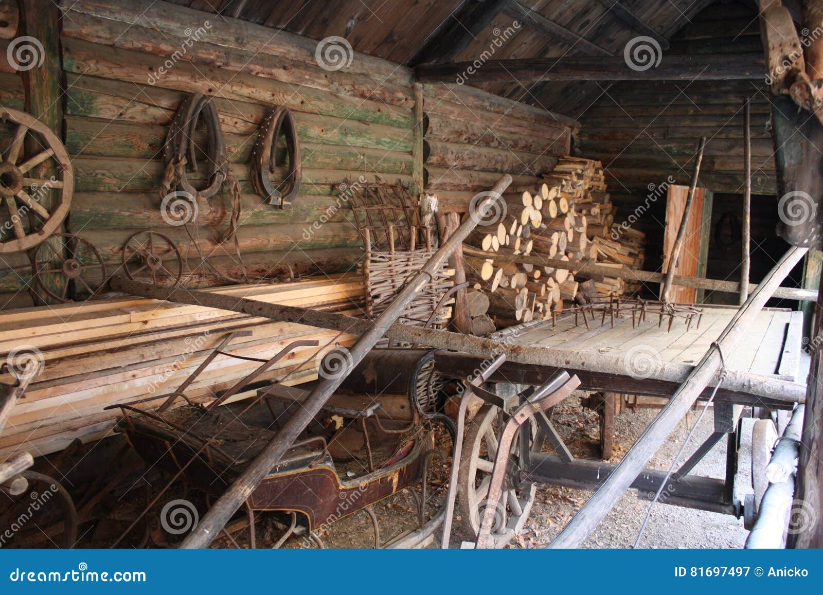 Russian vintage barn stock image. Image of wooden, russia - 81697497