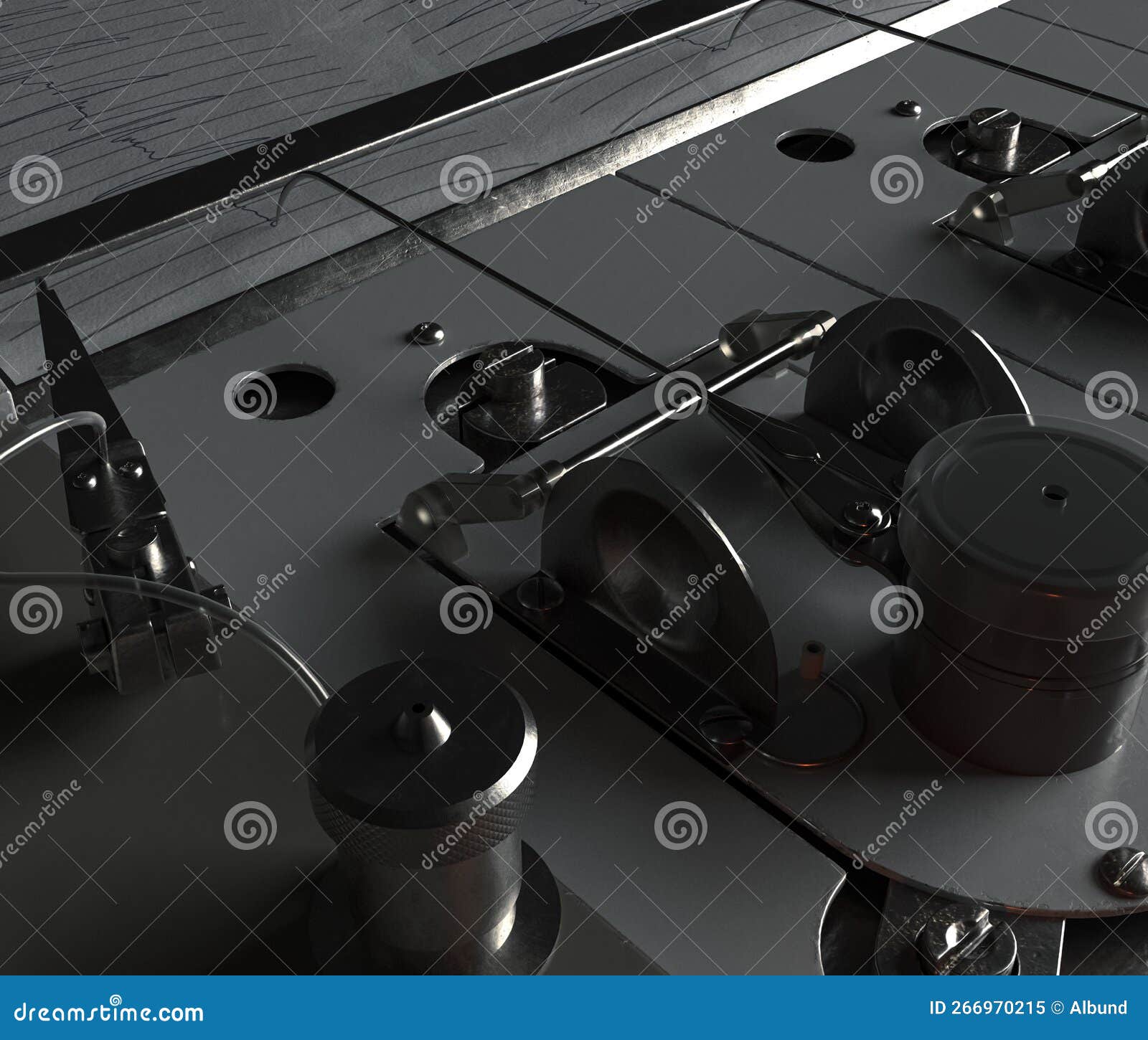 Russian Vintage Polygraph Lie Detector Machine Stock Illustration ...