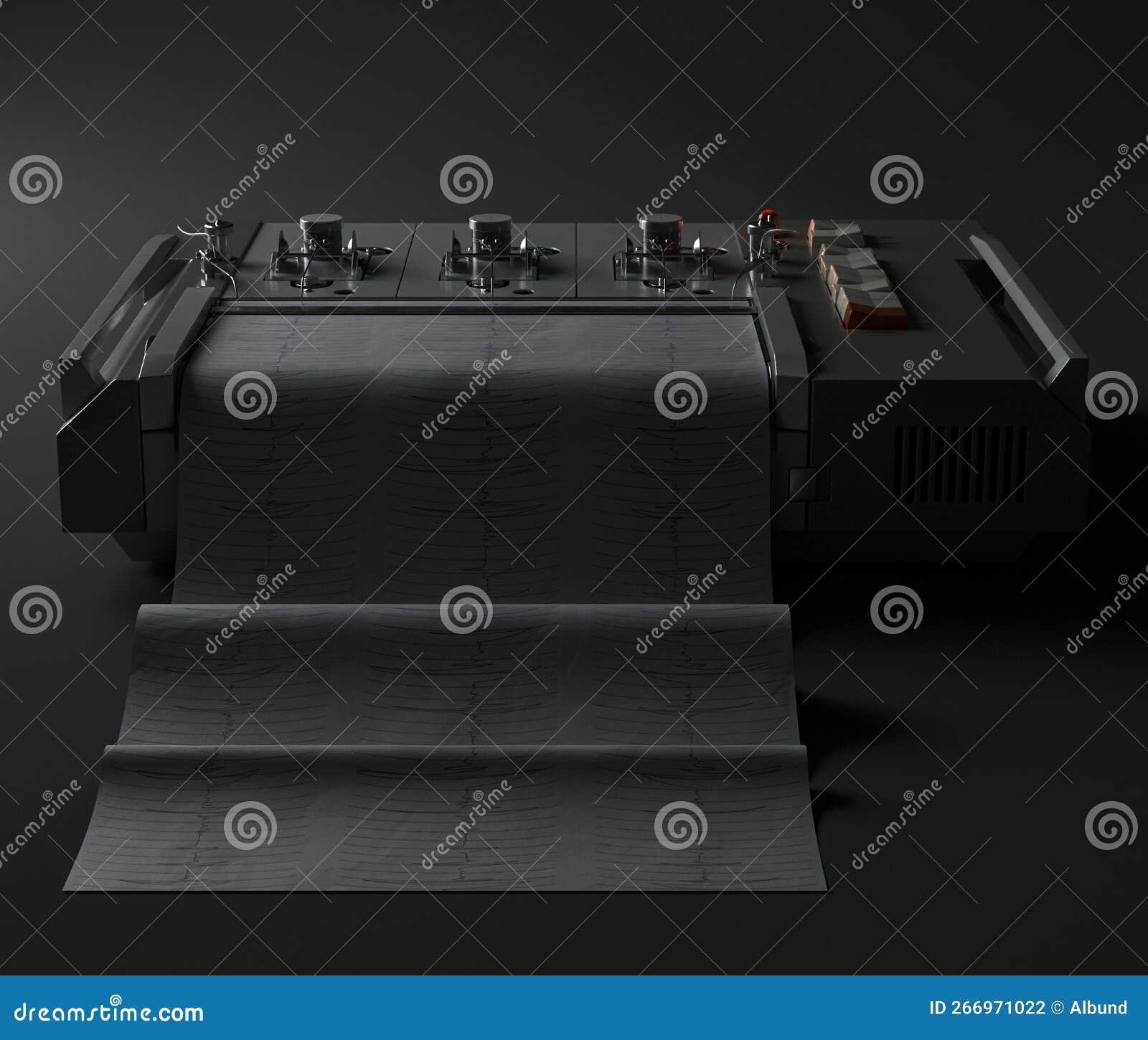 Russian Vintage Polygraph Lie Detector Machine Stock Illustration ...