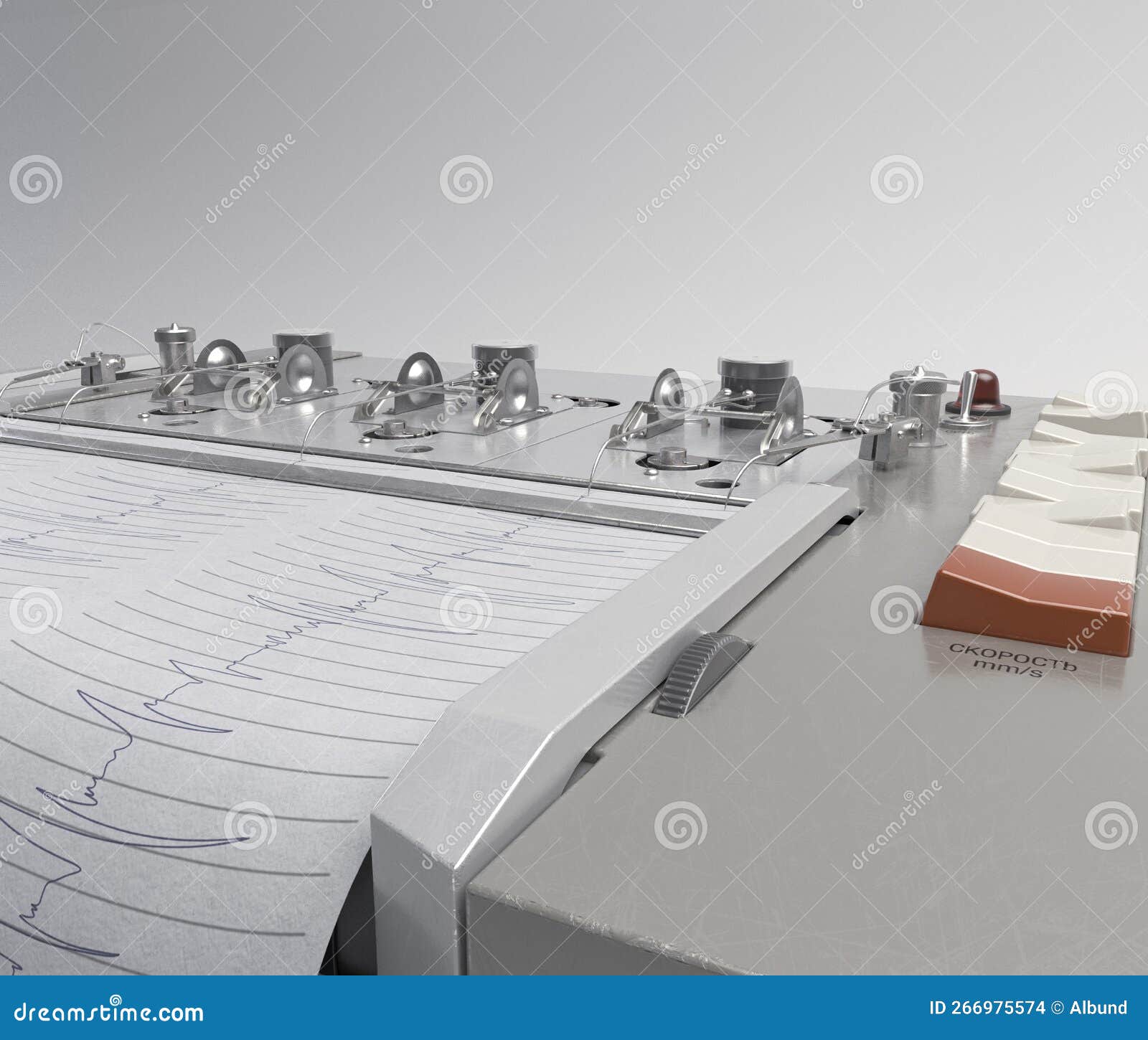 Russian Vintage Polygraph Lie Detector Machine Stock Illustration ...