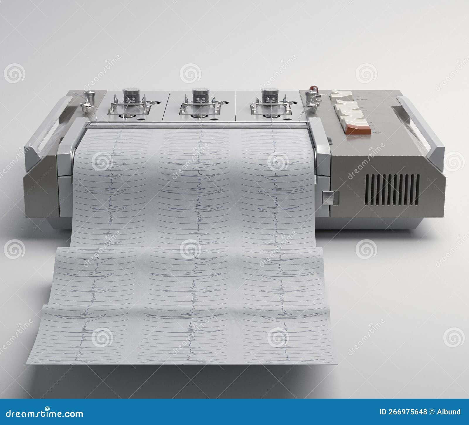 Russian Vintage Polygraph Lie Detector Machine Stock Illustration ...