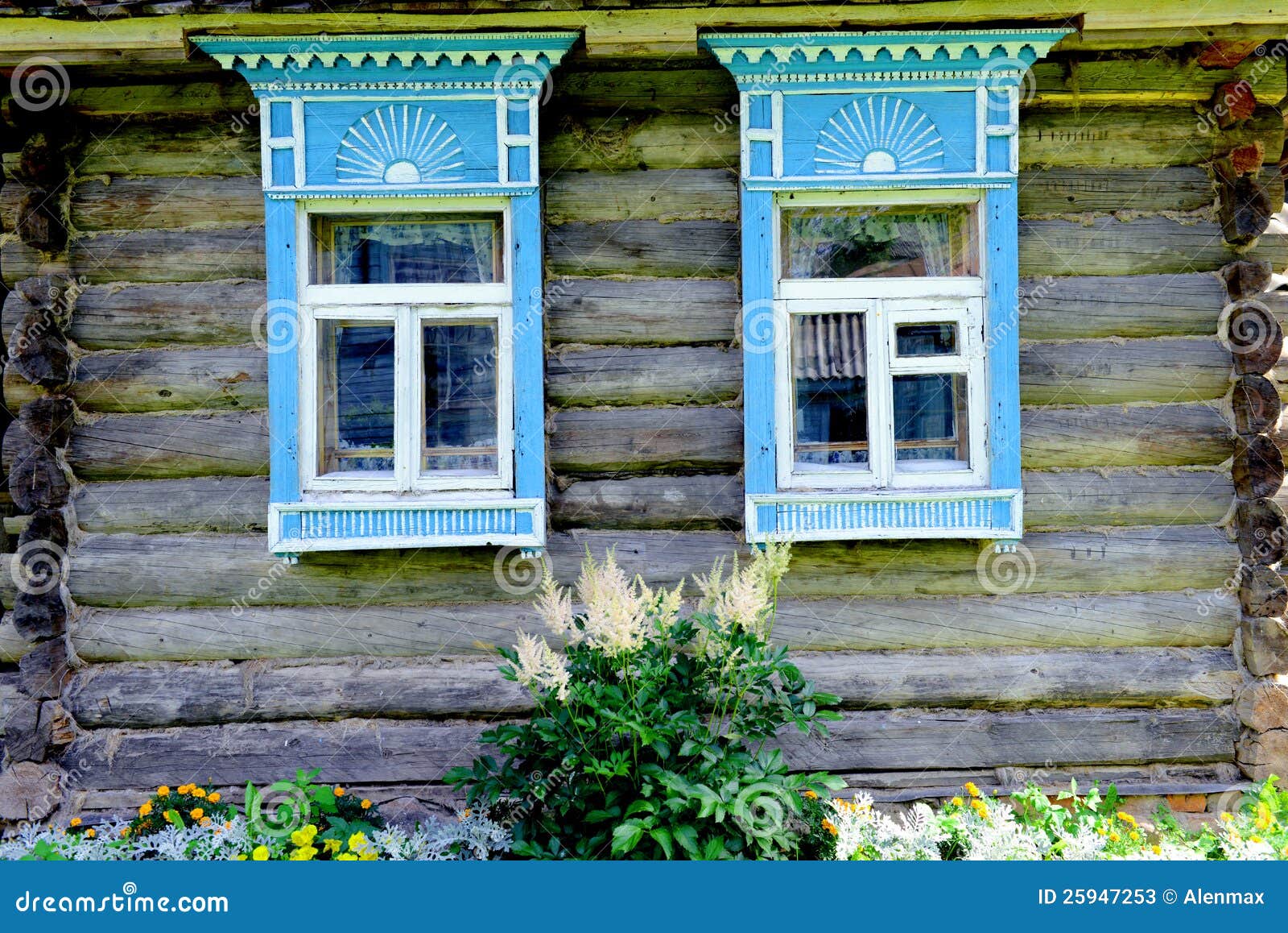 Russian Window Carved Platband Stock Image - Image of ornate ...