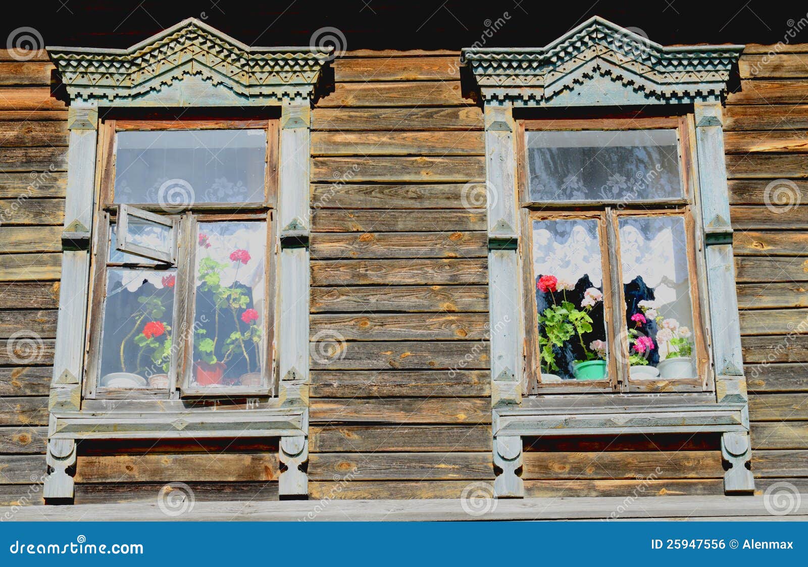 Russian Window Carved Platband Stock Photo - Image of platband ...