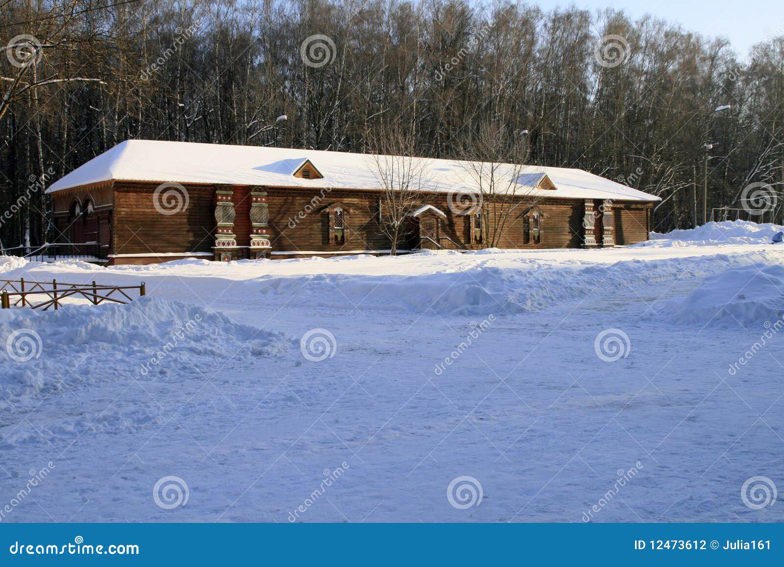 Russian wooden hut stock photo. Image of forest, russian - 12473612