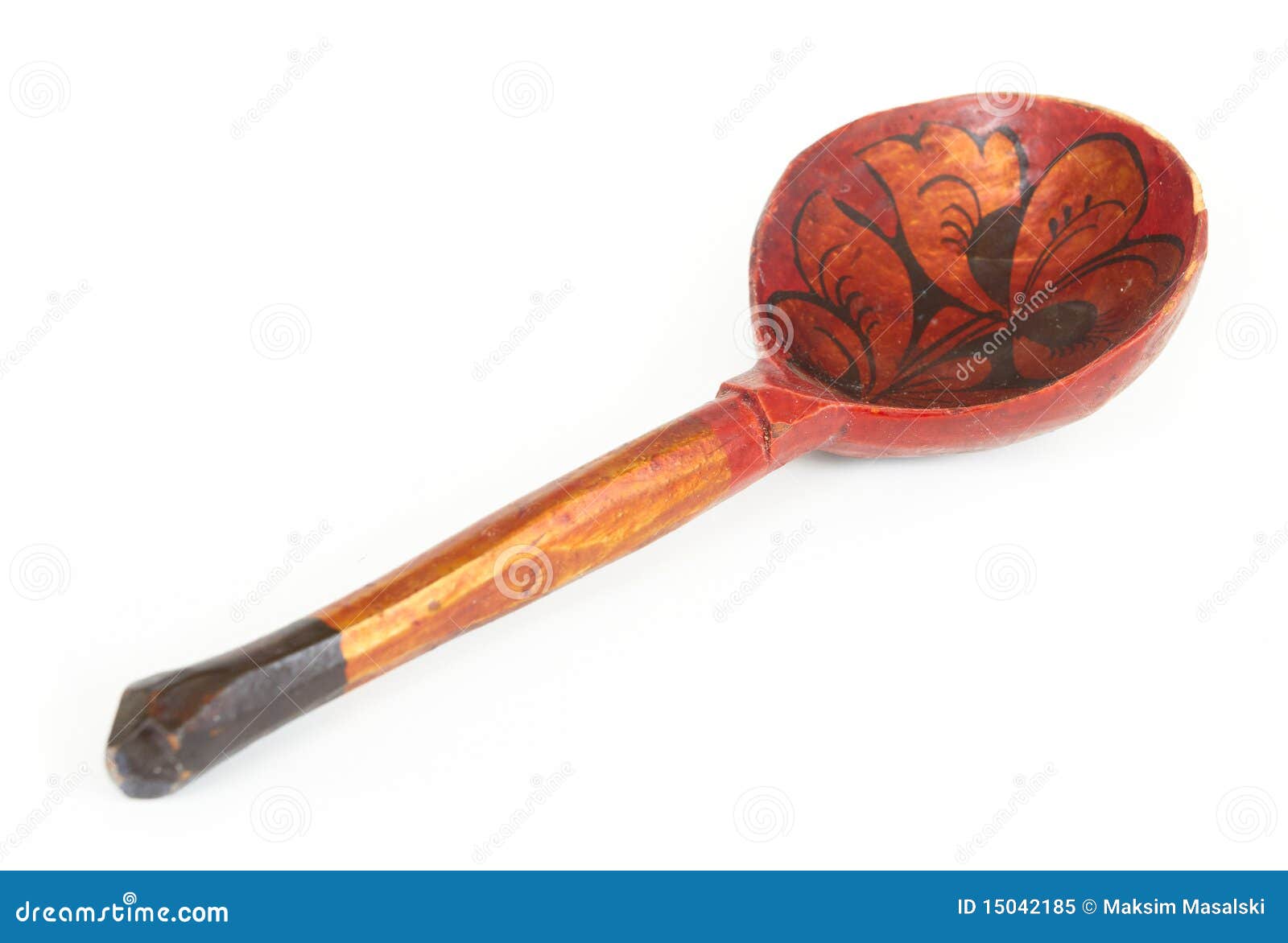 Russian wooden spoon stock image. Image of decorated - 15042185