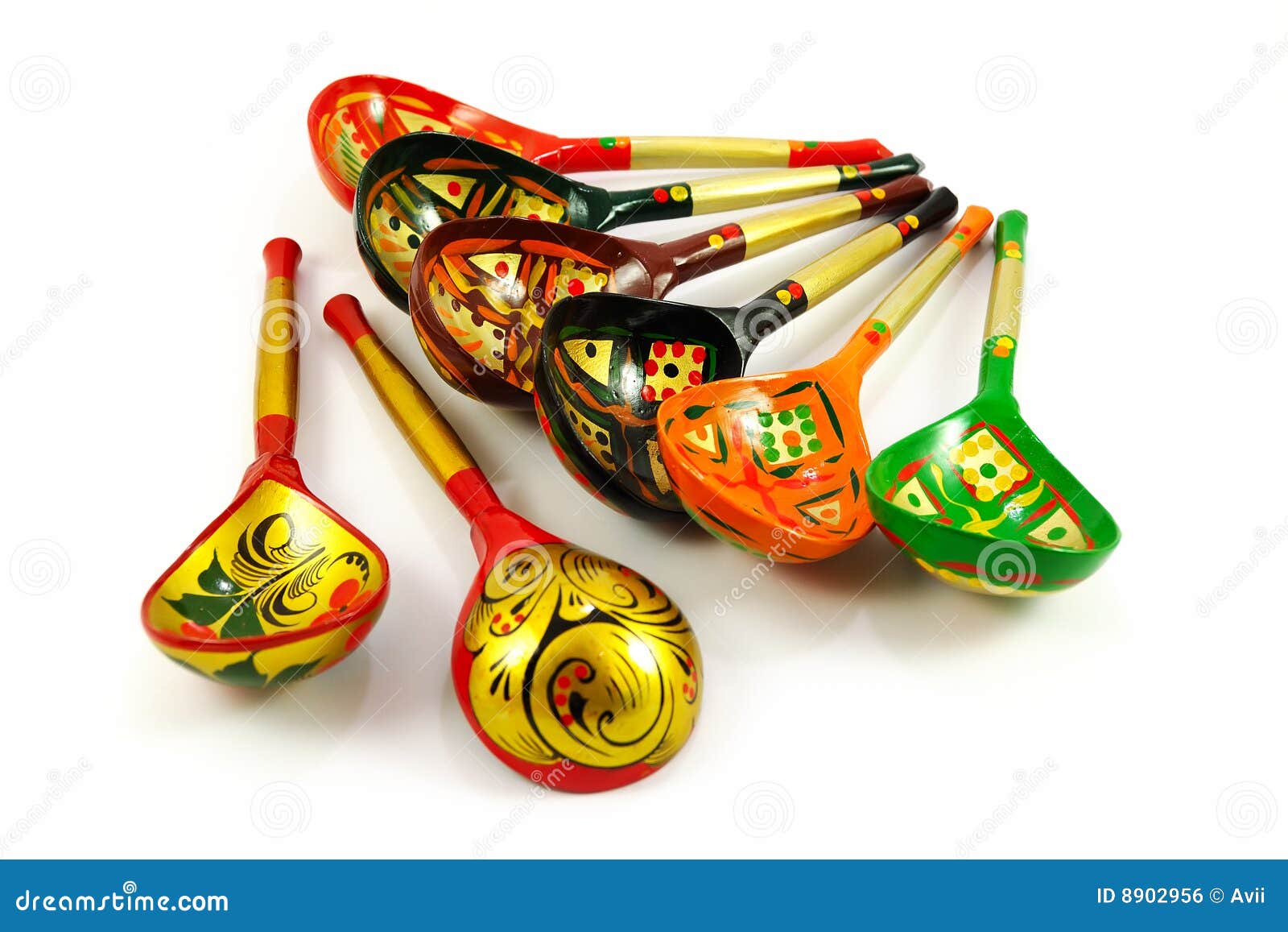Russian wooden spoons stock photo. Image of meal, culture - 8902956