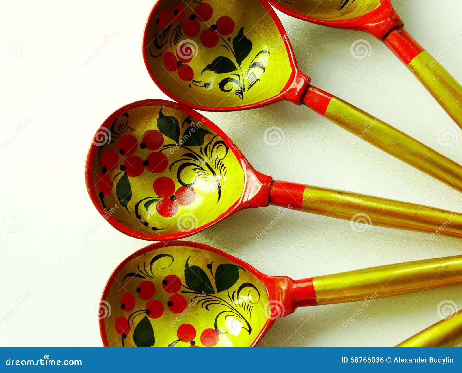 Russian wooden spoons stock photo. Image of tradition - 68766036