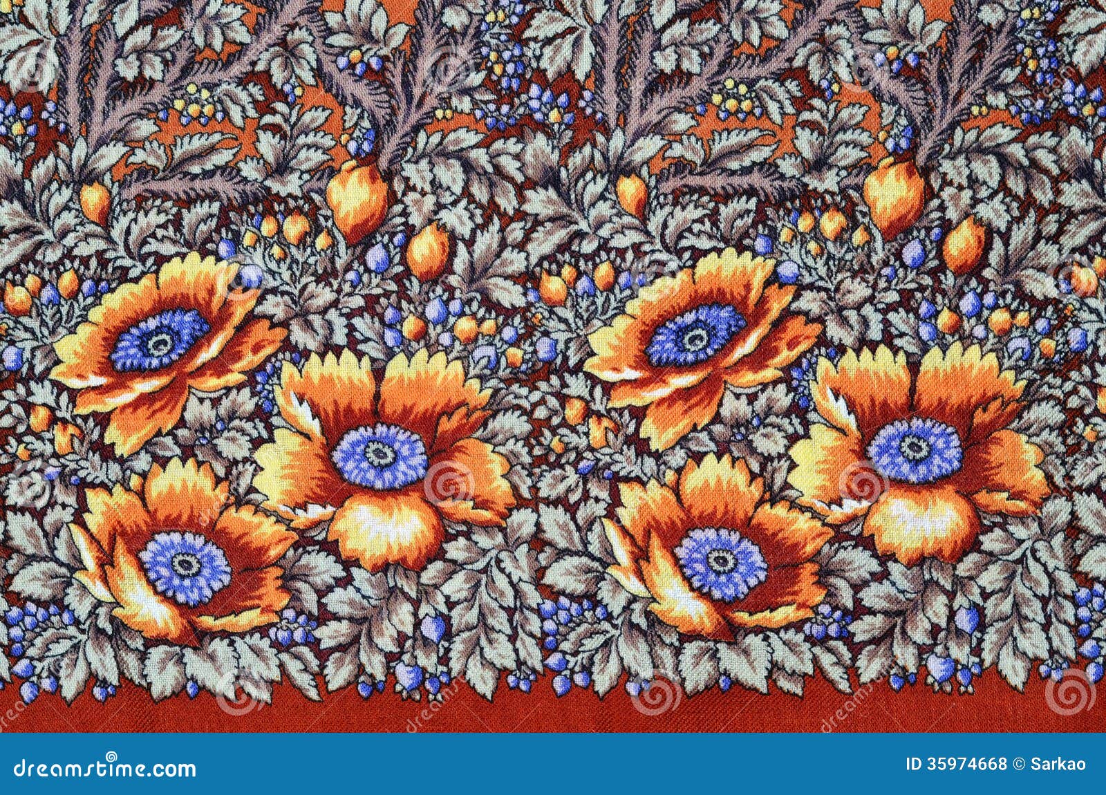 Russian wool fabric stock photo. Image of fashion, floral - 35974668
