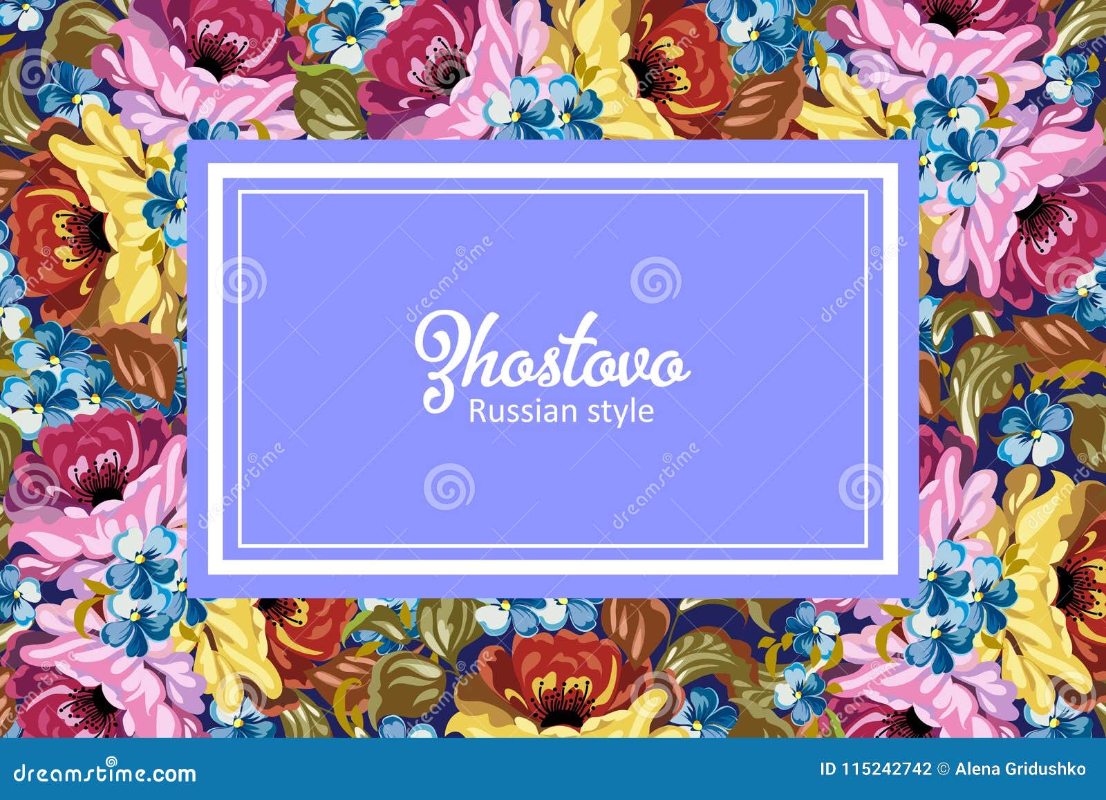 Russian Zhostovo Painting ,Russian Style Decoration and Design Element ...