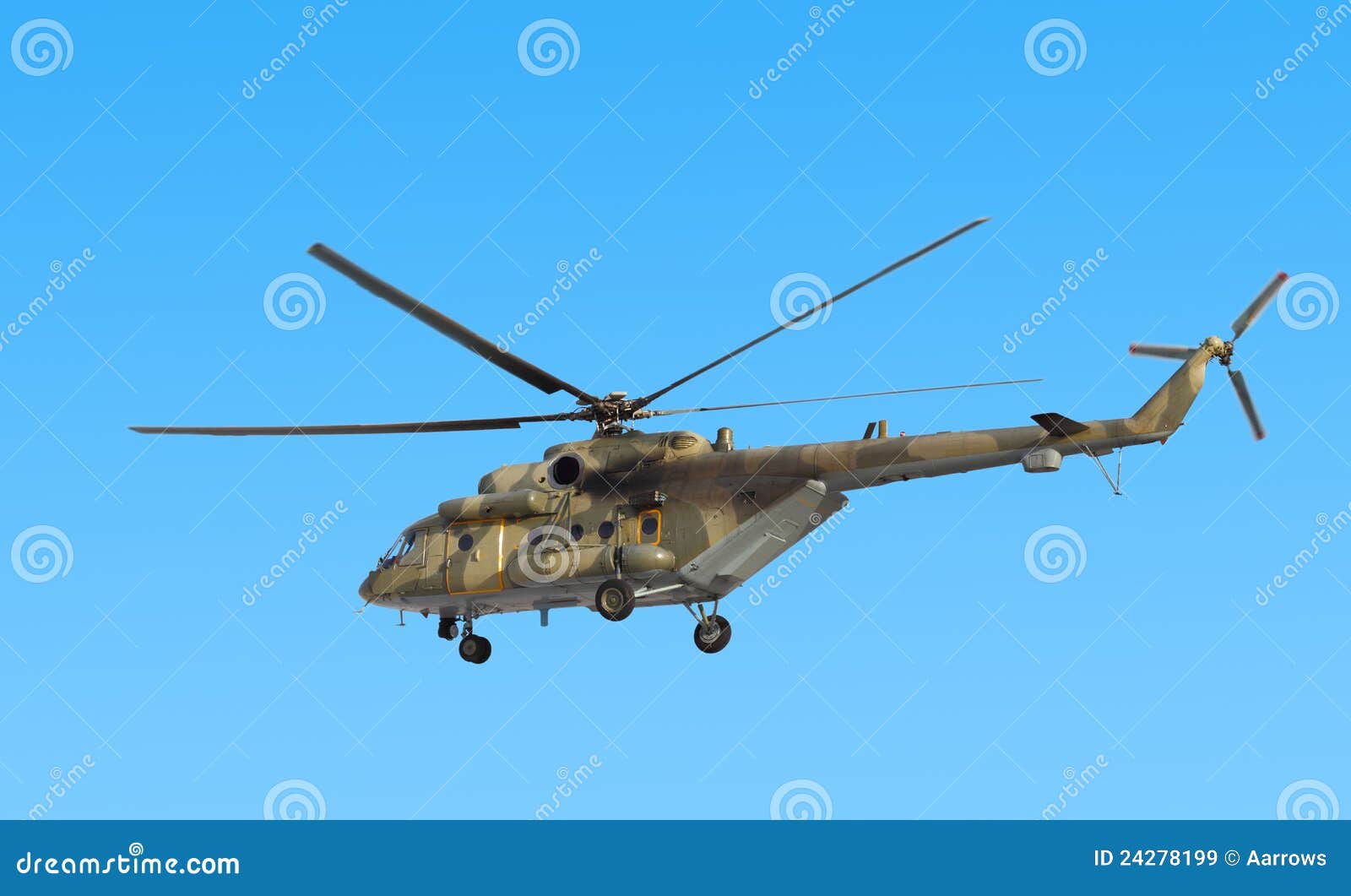 Russisch Leger Mi-8 Helikopter Stock Afbeelding - Image of copter, blad ...