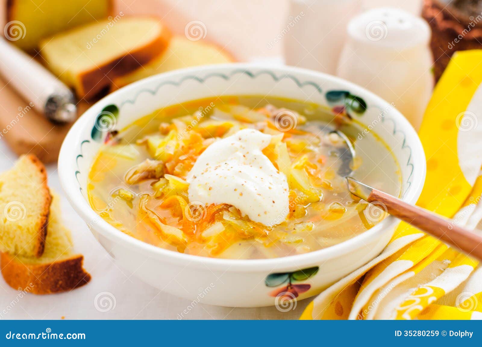 Russische Frische Kohl-Suppe, Shchi (Stchi) Stockbild - Bild von suppe ...