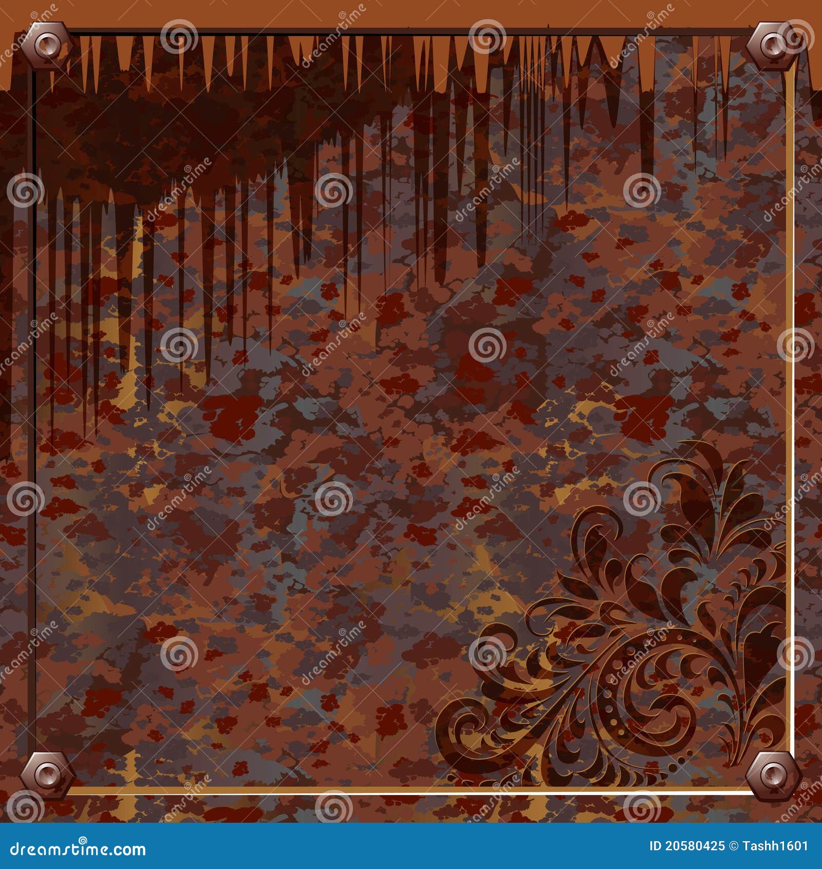 Rust stock vector. Illustration of spotted, shiny, patina - 20580425