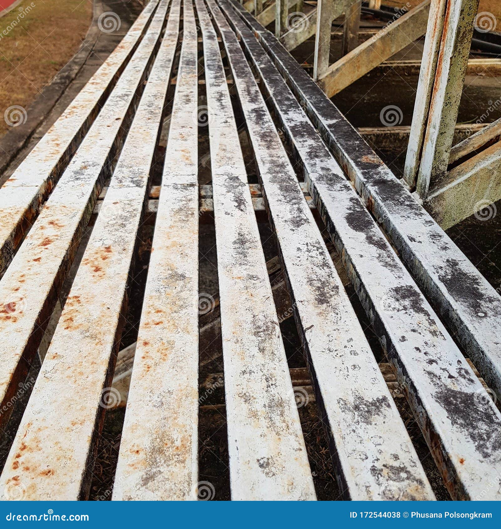 Abandoned Steel Bridge - Rusted Steel Beam Construction Stock ...