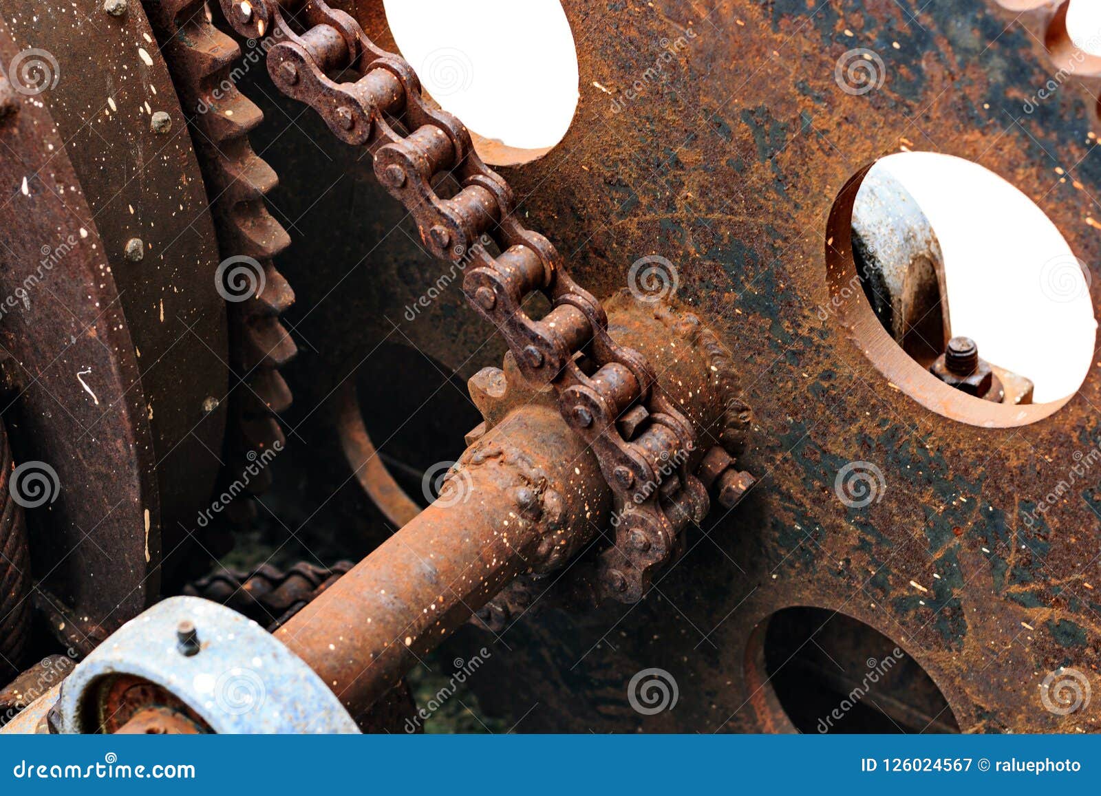 The Rust is Attached To the Old Machine. Stock Illustration ...