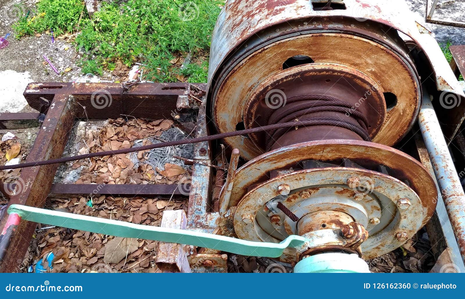 Old and Rusted Old Machinery. Stock Photo - Image of blue, detail ...