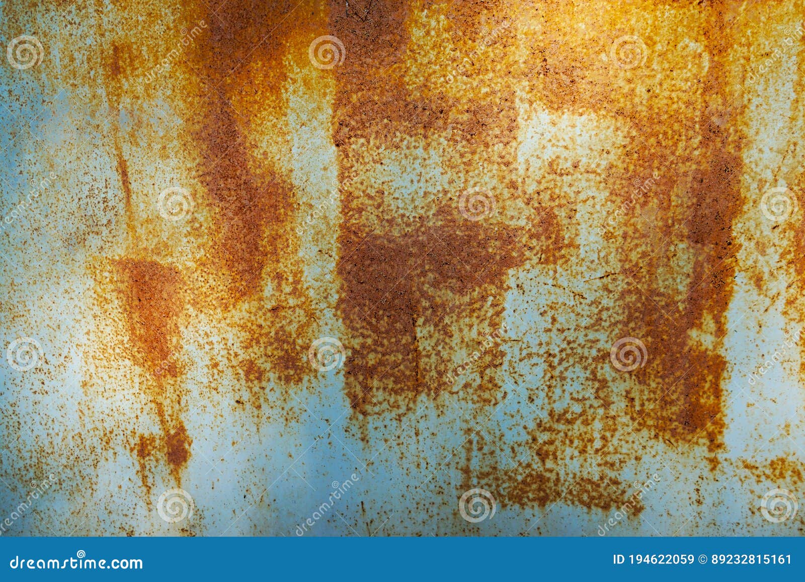 Rust Background. Old Rusty Metal Texture. Abstract Orange Brown Blue ...