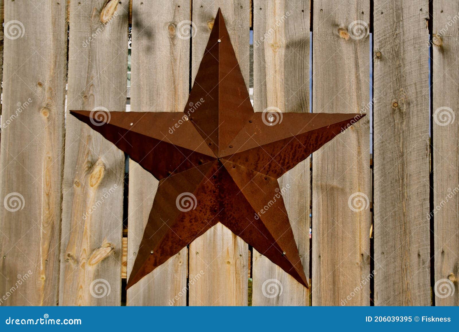 Rust Barn Star Attached To a Weathered Wall Stock Image - Image of ...