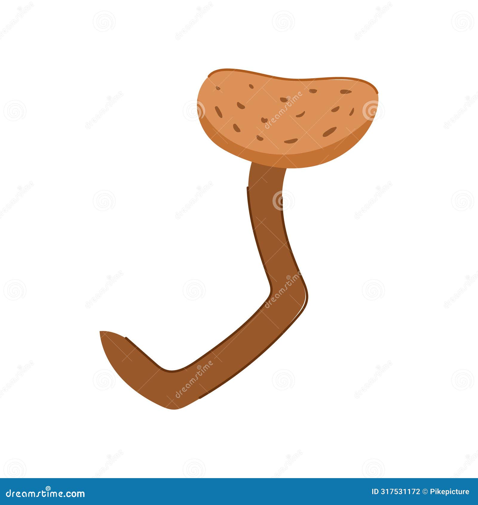 Rust Bent Nail Cartoon Vector Illustration Stock Vector - Illustration ...