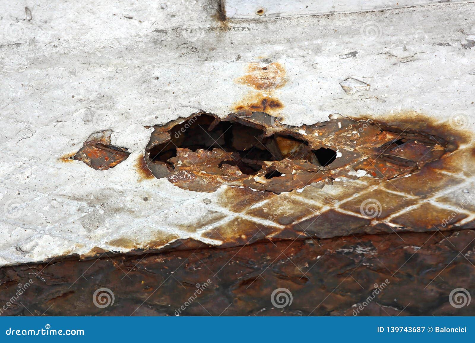 Rust And Damage To The Car Body. Metal Corrosion, Paint Decay, Holes In ...